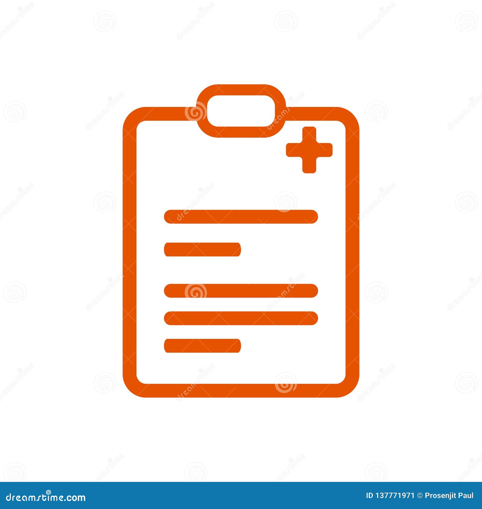 Medical, Checklist , Orange Report Icon Stock Vector - Illustration of ...