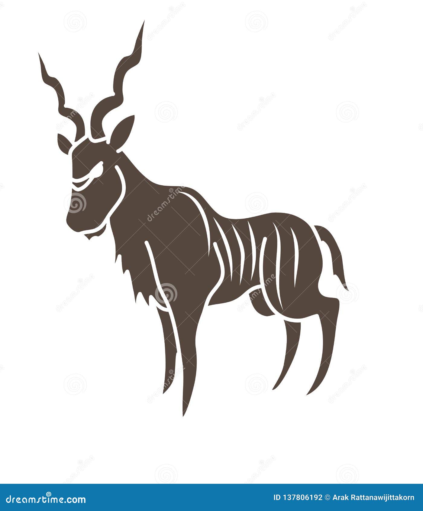 Set Of Kudu Cartoon Icon Design Template With Various Model For Logo ...