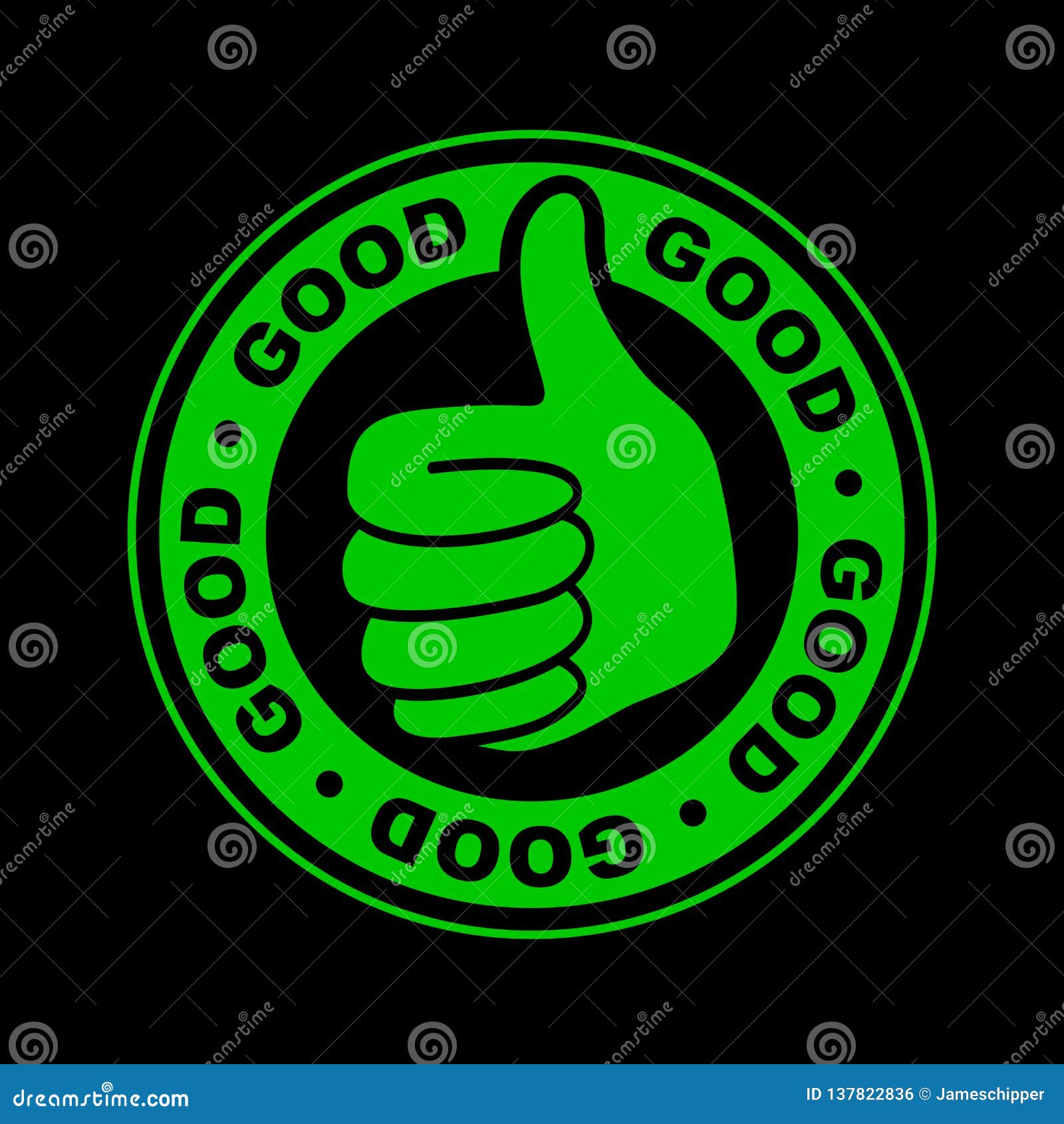 Good thumbs up icon stock vector. Illustration of office - 137822836