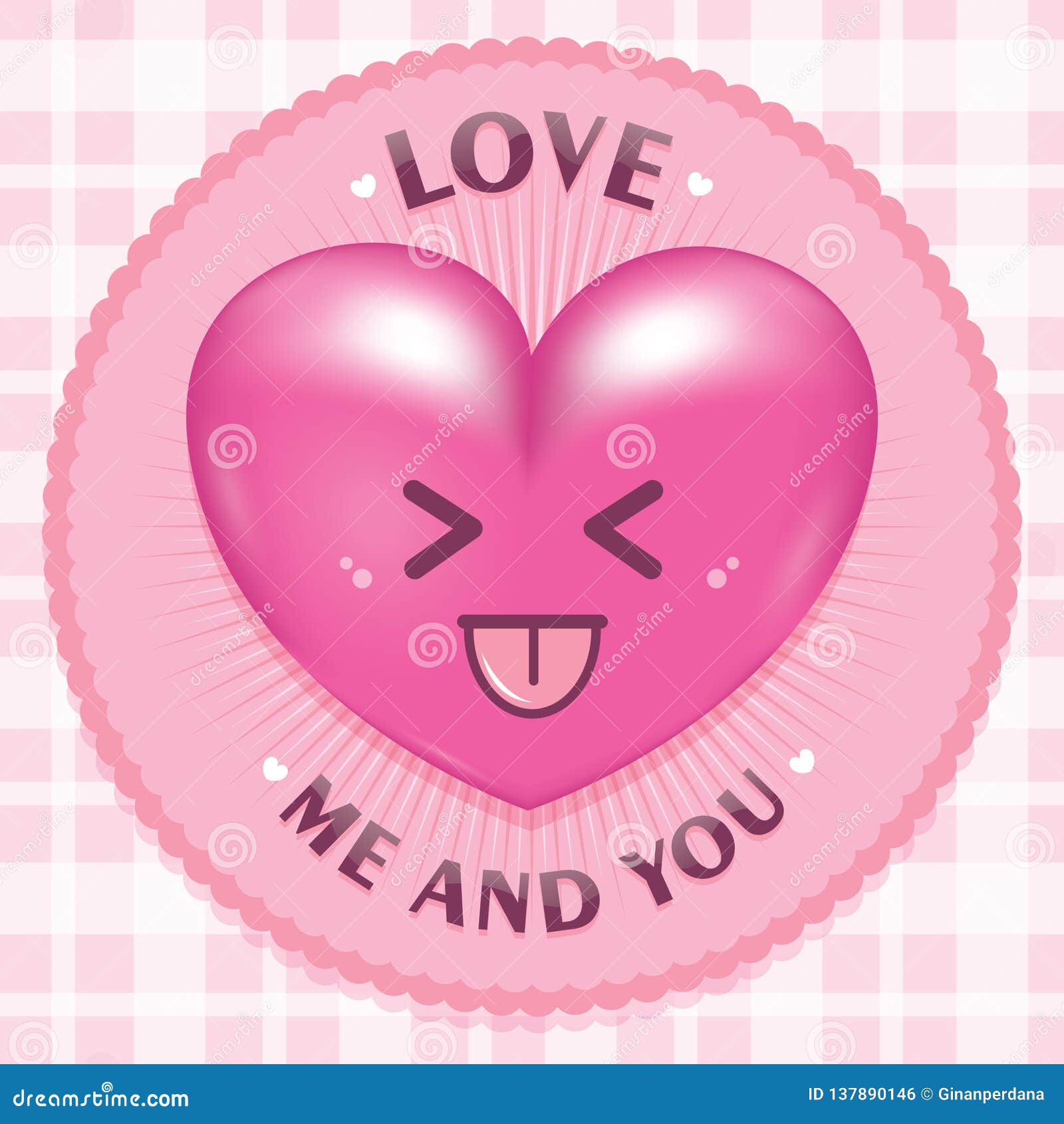 Realistic Love with Rounded Circle Stock Vector - Illustration of ...
