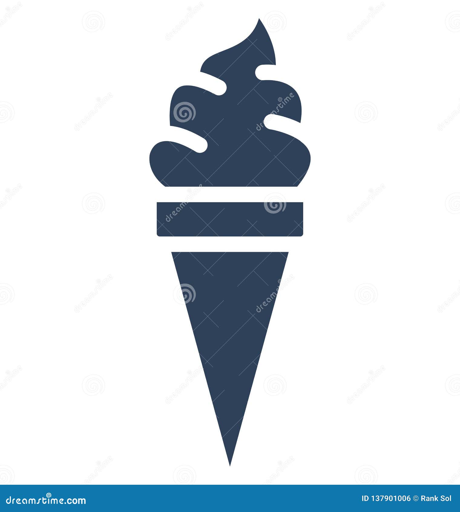 Ice Cone Isolated Vector Icon that Can Be Easily Modified or Edit Stock ...