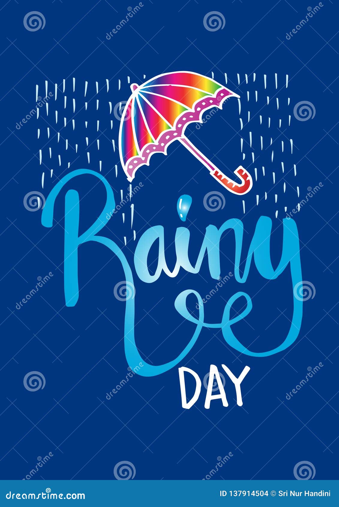 Lettering Rainy State Of Heart With Paint Texture Royalty-Free Stock ...