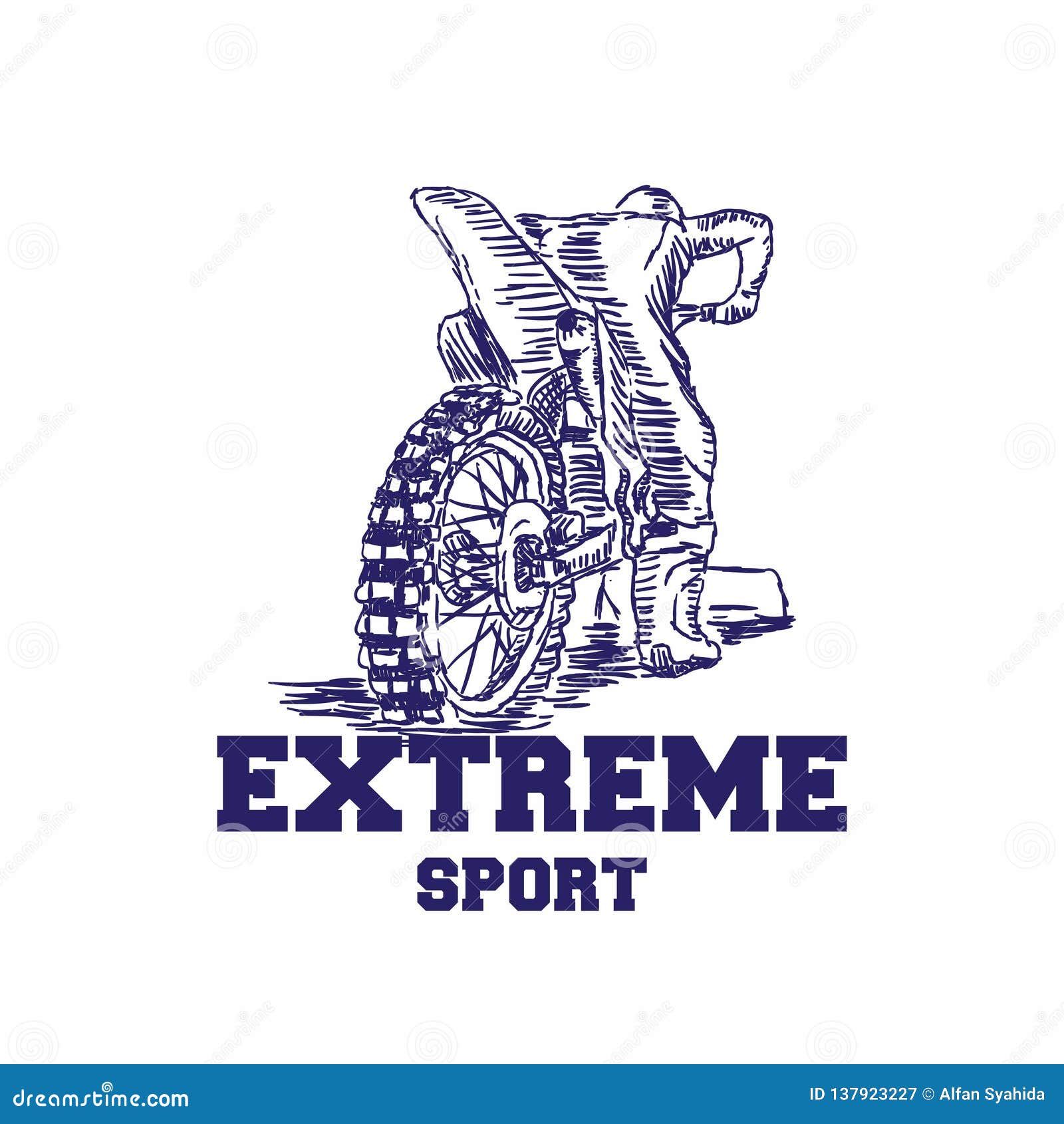 Motocross Stylized Vector Symbol, Design Elements for Logo Template ...