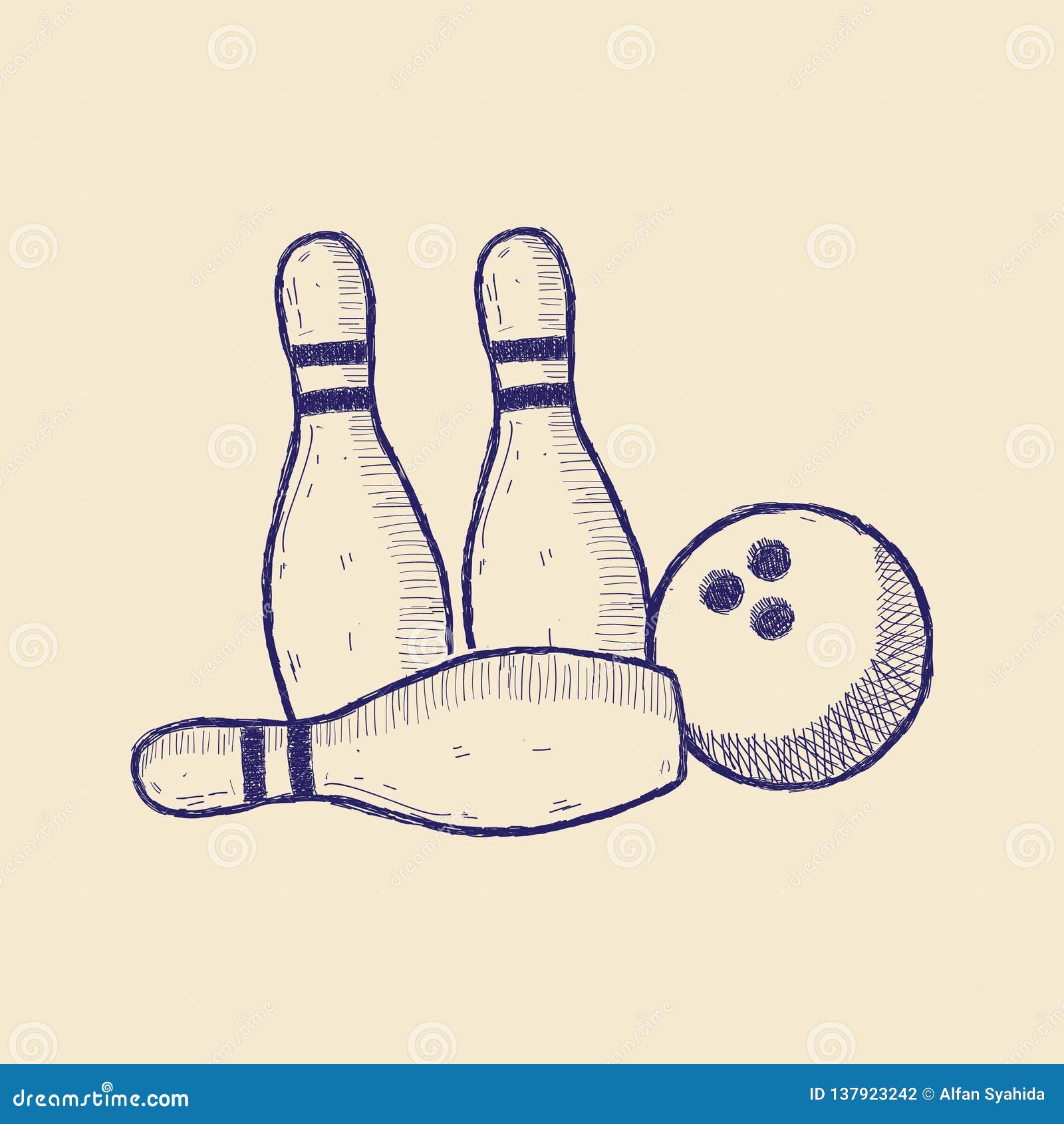 Sports Poster Illustration - Hand Drawn in Vector / Sport Background ...