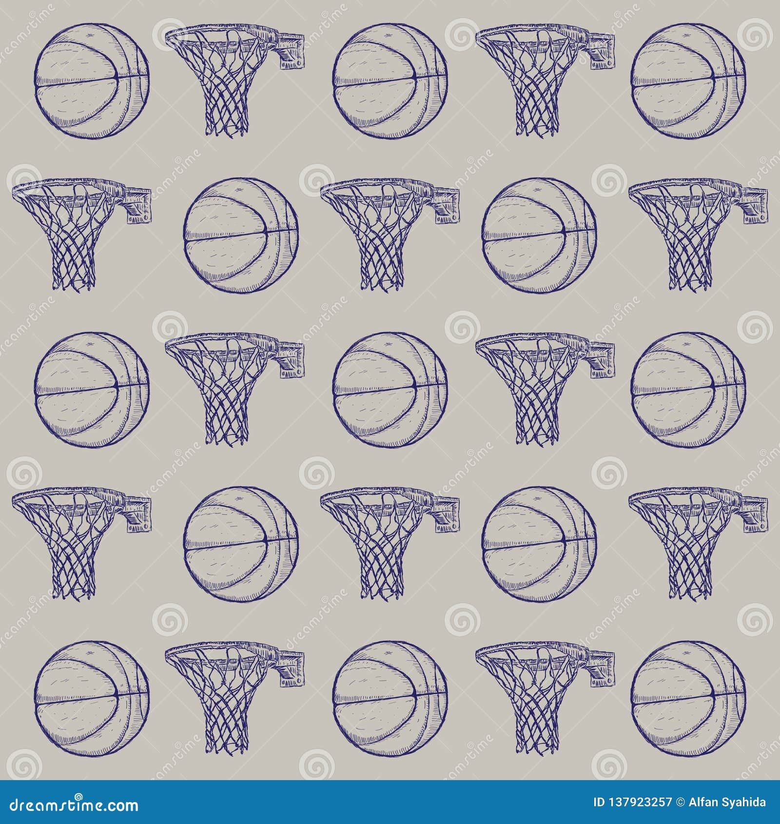 Basketball Sport Ball, Hand Drawing Vector - Vector Stock Illustration ...