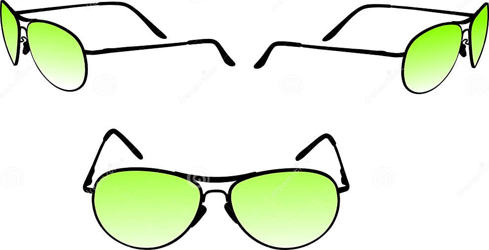 Goggles Front and Side Angles Stock Illustration - Illustration of ...