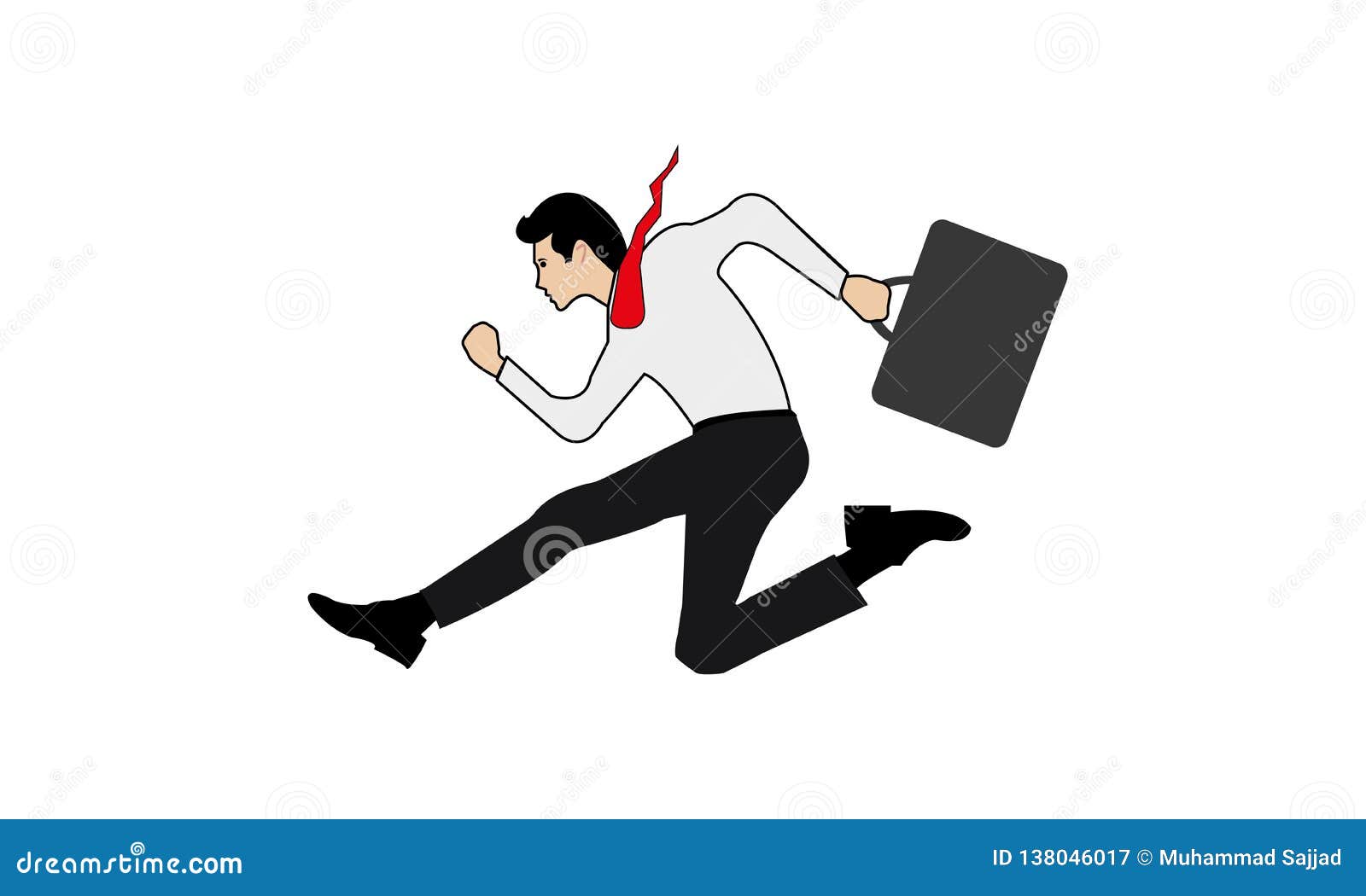 Business Man Cartoon Running Forward Abstract Vector Illustration ...