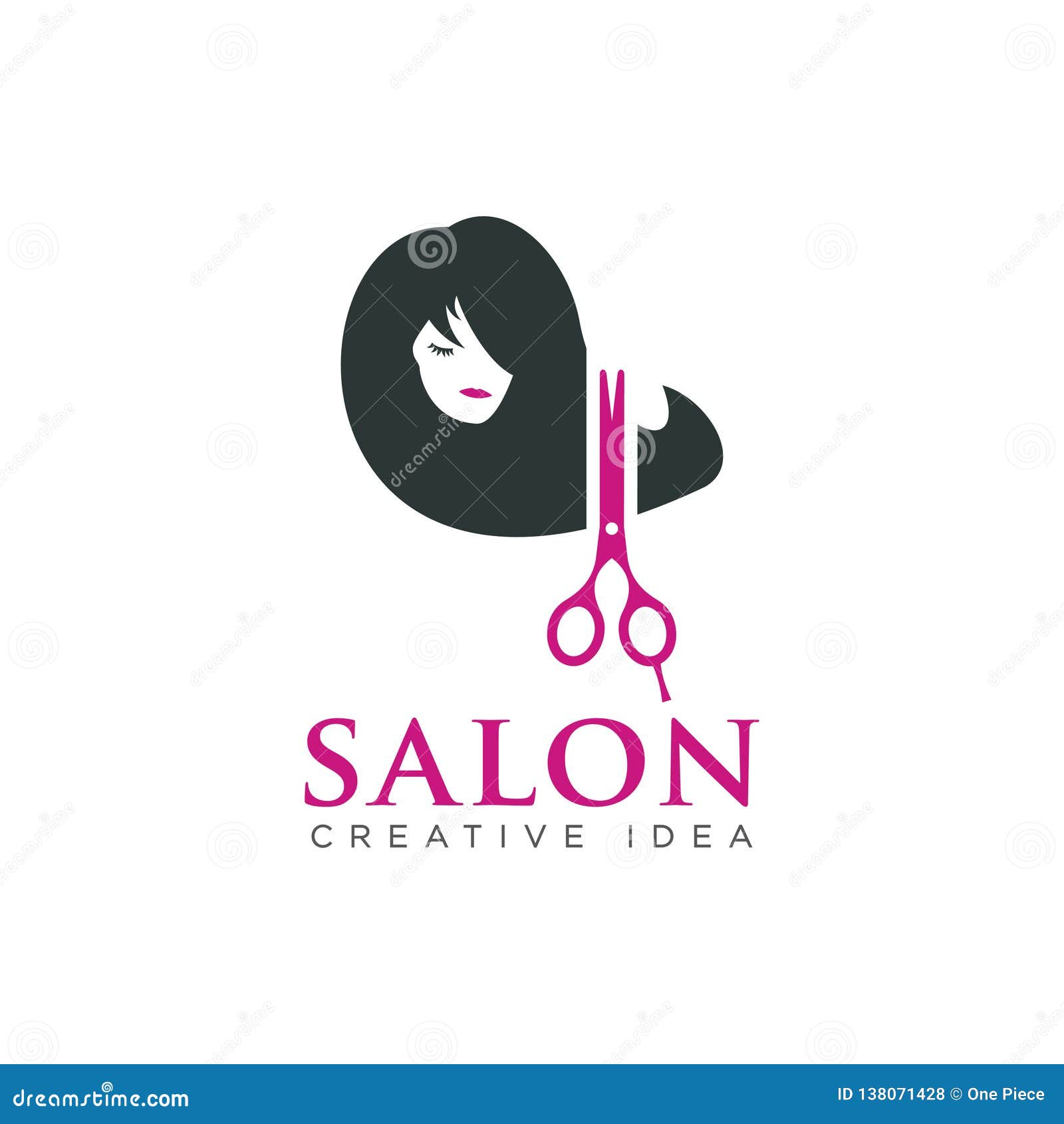 Hair Salon Beauty Logo and Barbershop Stock Illustration - Illustration ...