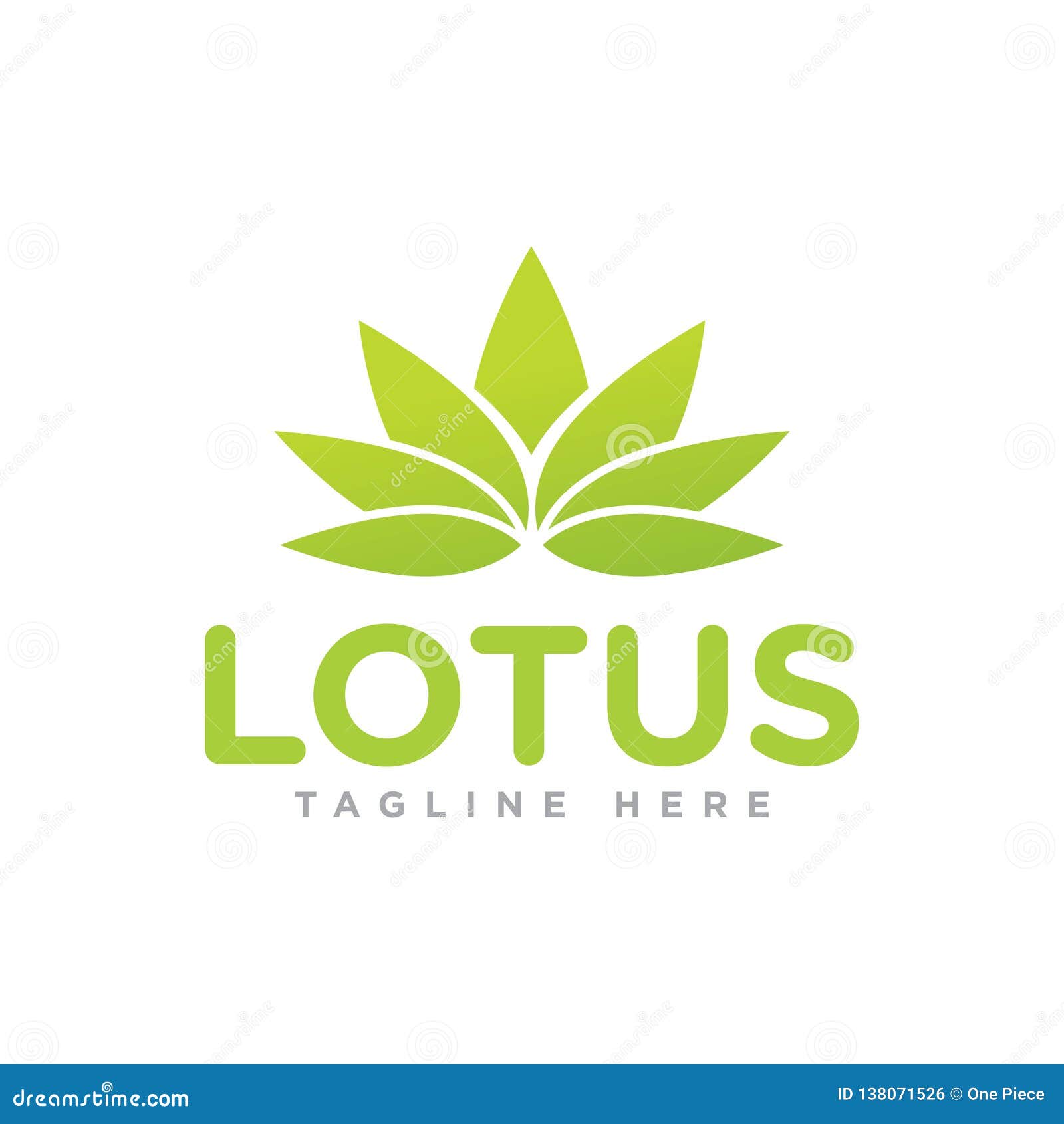 Green Nature Lotus Logo Design and Template Stock Vector - Illustration ...