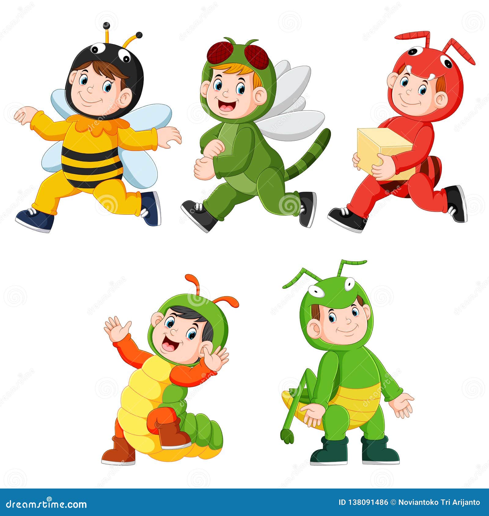 Cute Insect Sticker With Sad Angel Termite Cartoon. Pink Background ...