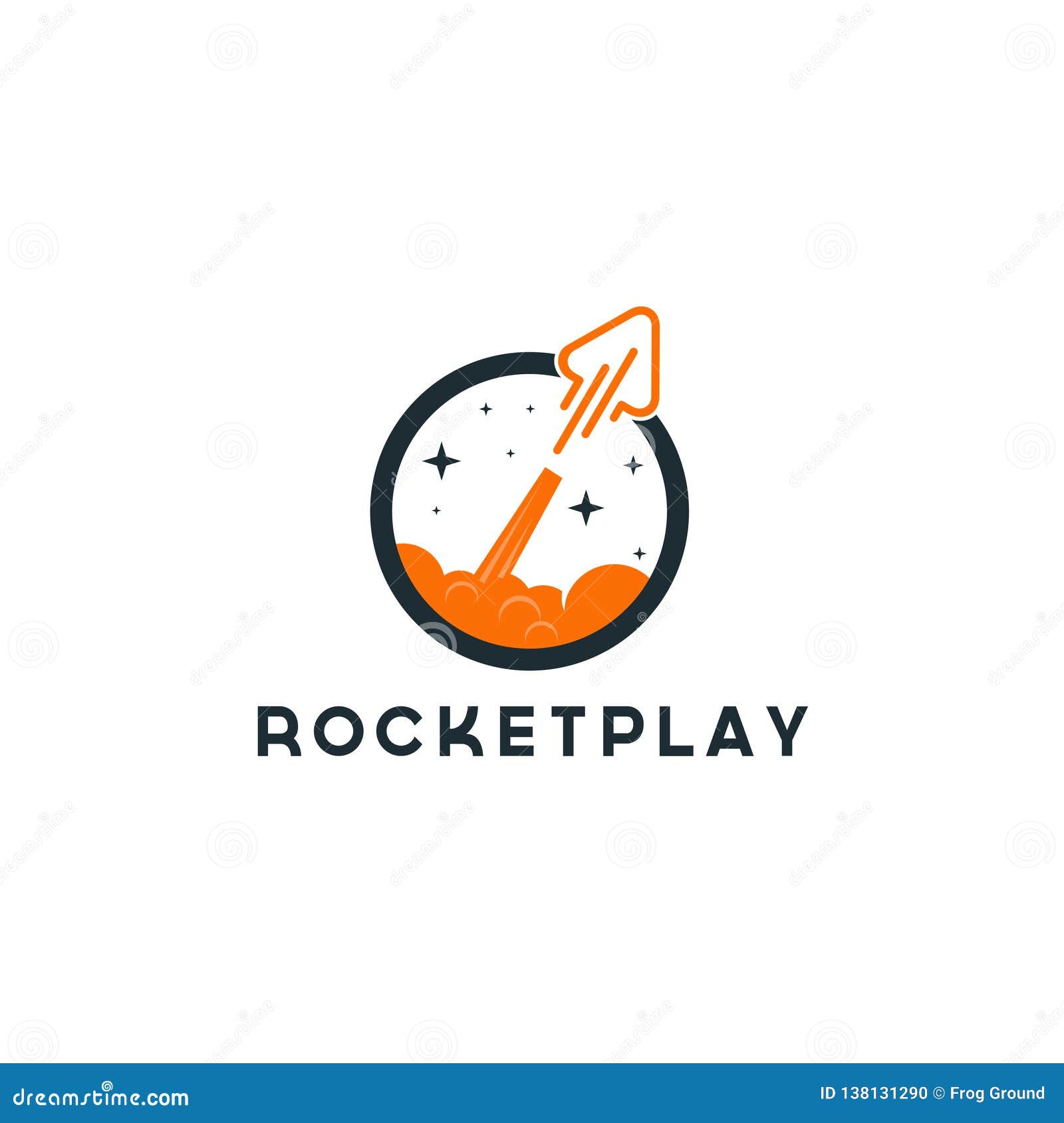 Rocket Play Advance Technology Launching Elements, Icons, Symbols ...