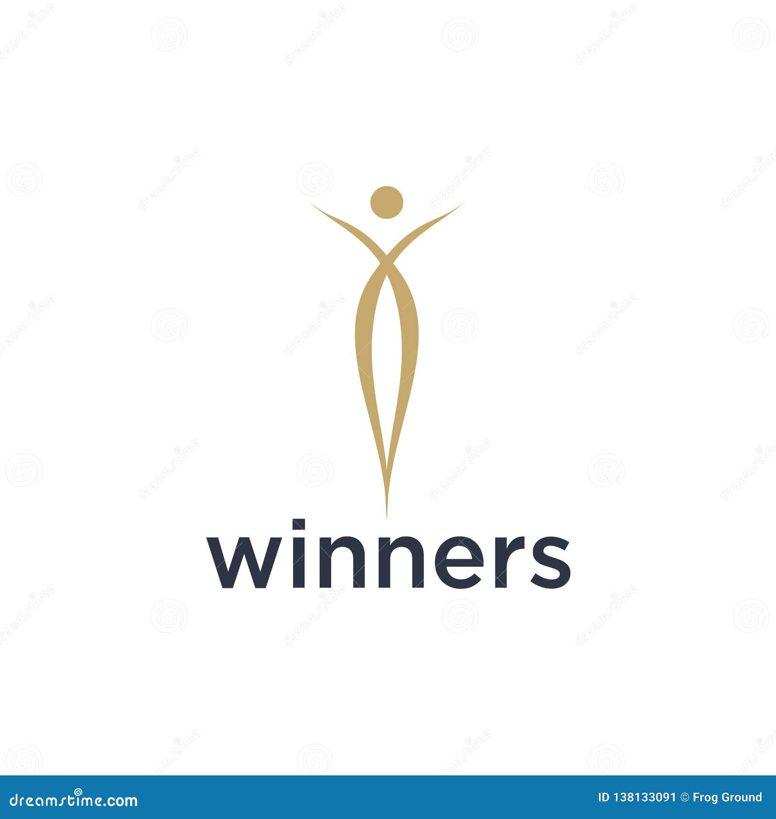 Colorful Abstract Happy Winners People Logo Design Illustration Stock ...