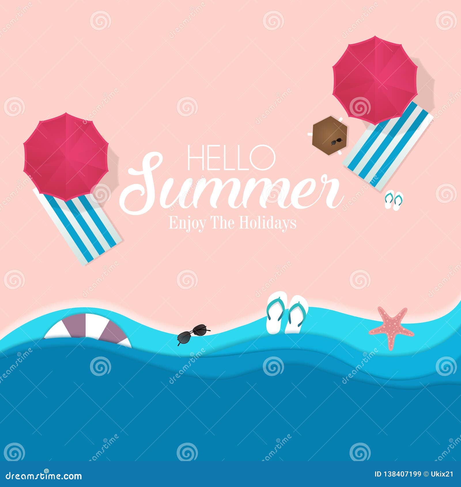 Tropical Beach Holidays Poster Stock Vector - Illustration of beautiful ...