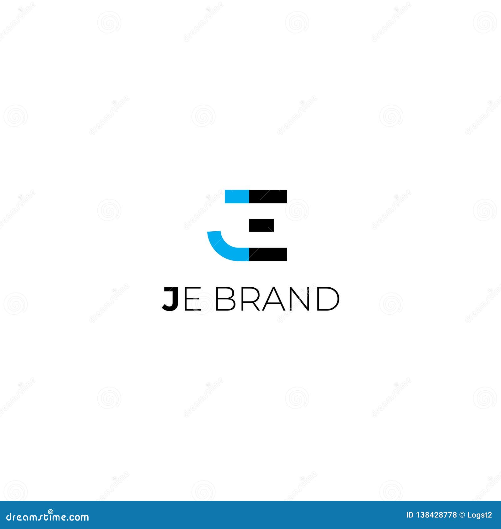 J, E letters vector logo stock vector. Illustration of emblem - 138428778