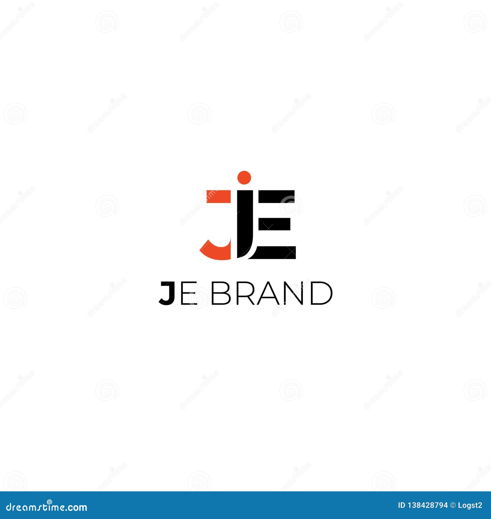 J, E letters vector logo stock vector. Illustration of clean - 138428794