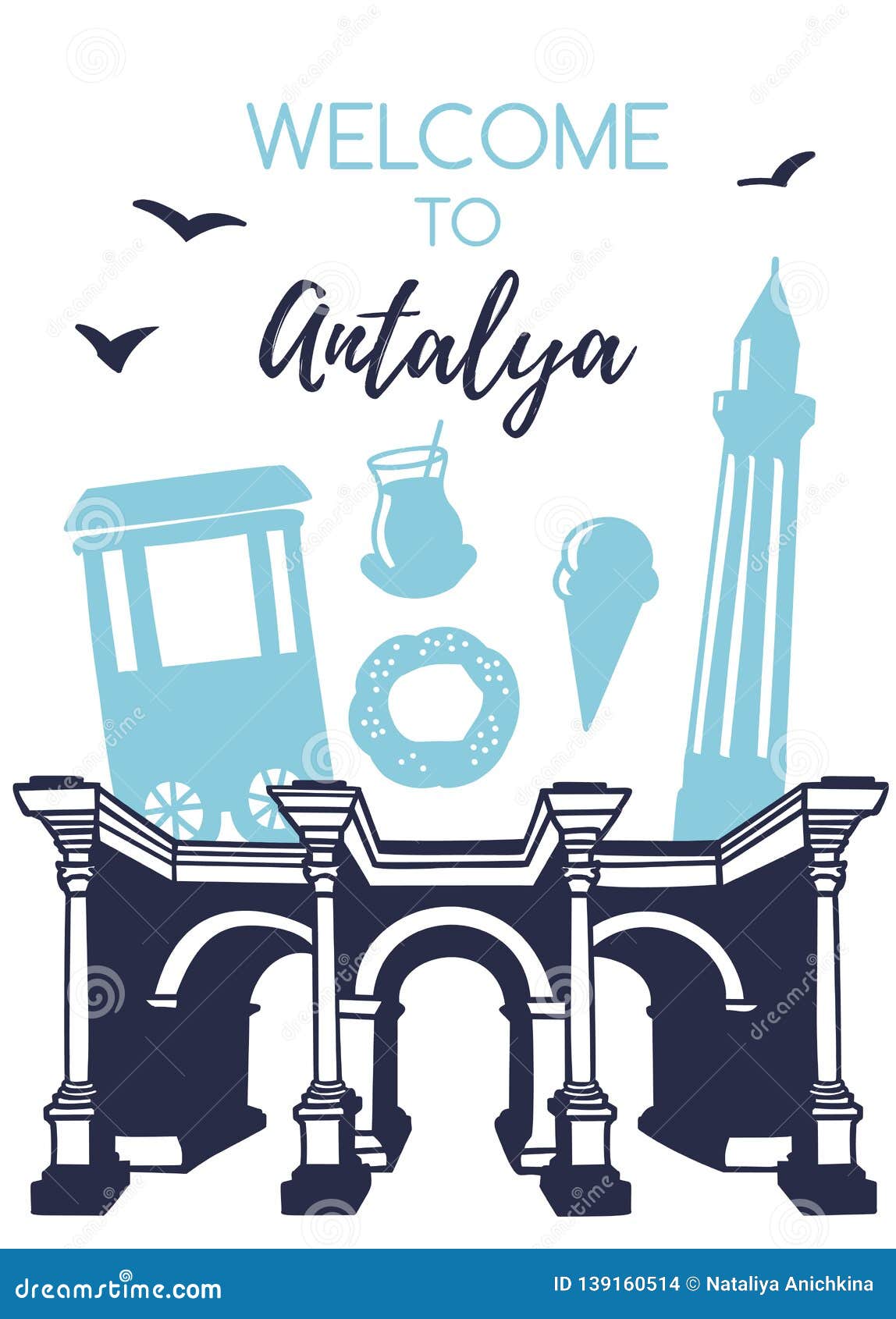 Welcome To Antalya Sign Or Stamp Cartoon Vector | CartoonDealer.com ...