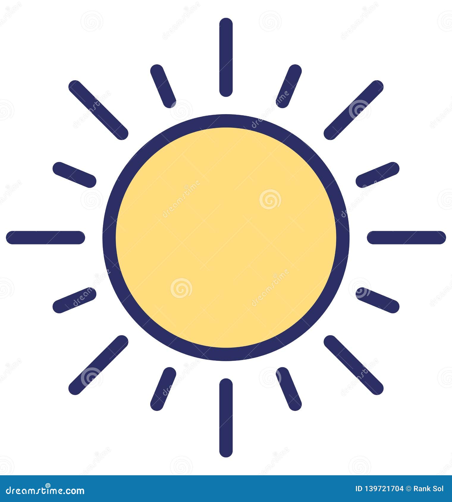 Bright Day Vector Icon Which Can Easily Modified or Edit Stock Vector ...
