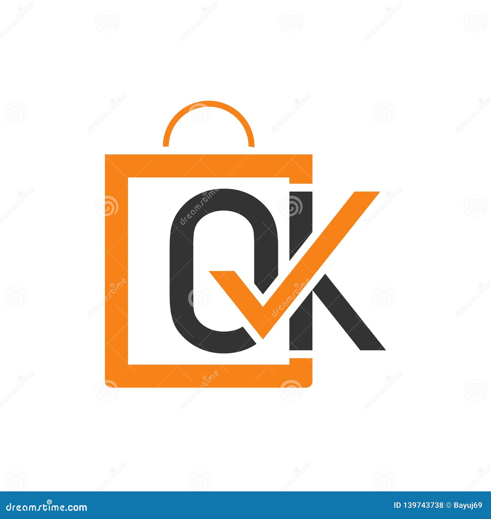 OK Shop Logo Design Template Stock Vector - Illustration of head ...
