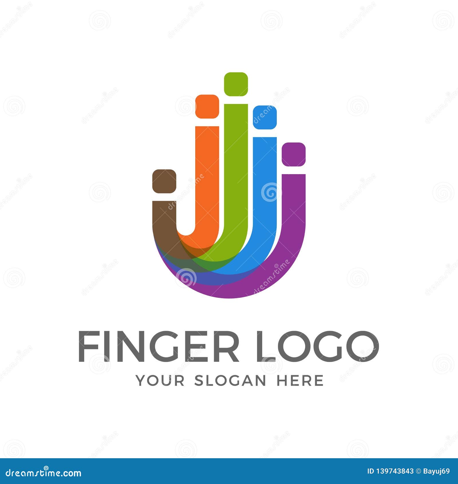 Finger Vector Logo Design Template Stock Vector - Illustration of ...