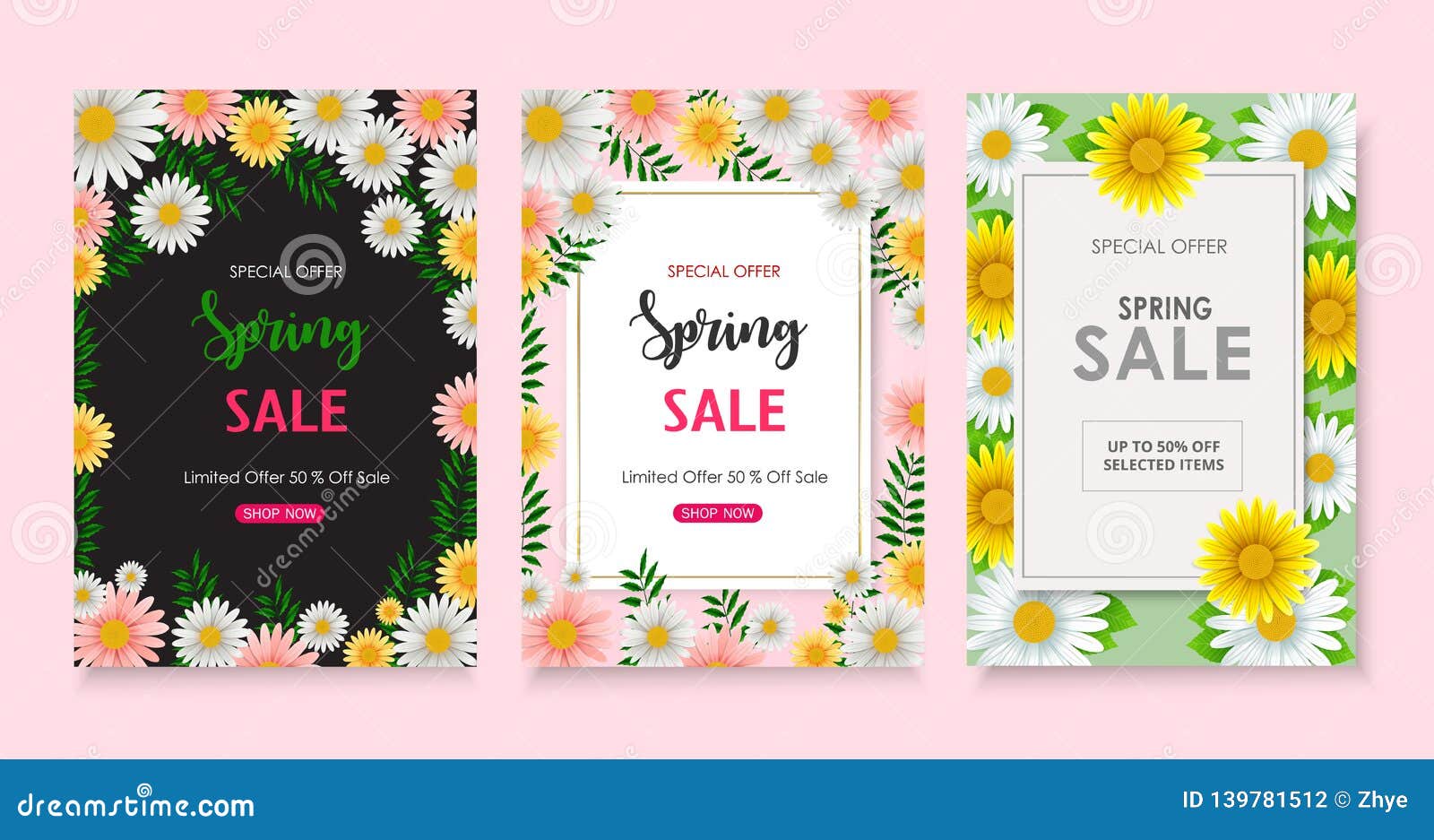 Spring Break Floral Banner Stock Illustrations – 136 Spring Break ...