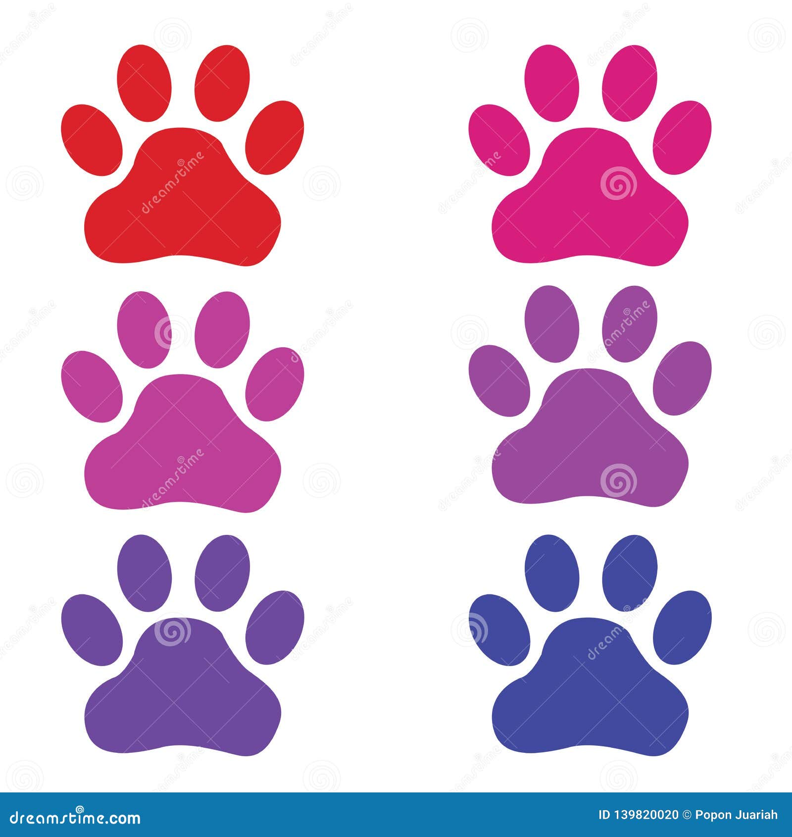 This is Paw Colorful Vector Art Stock Illustration - Illustration of ...