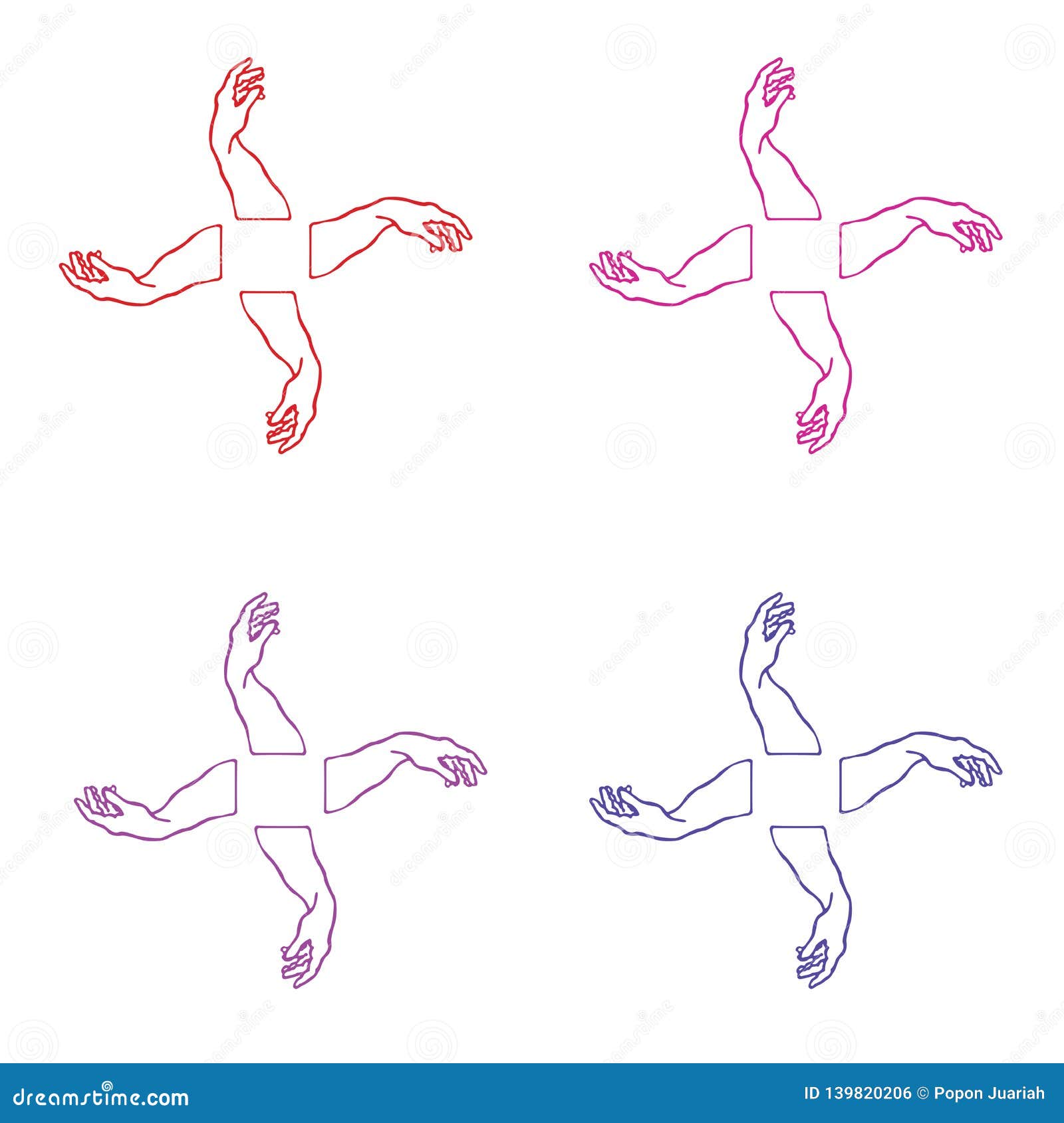 This is Hand Vector Colorful Vector Stock Vector - Illustration of ...