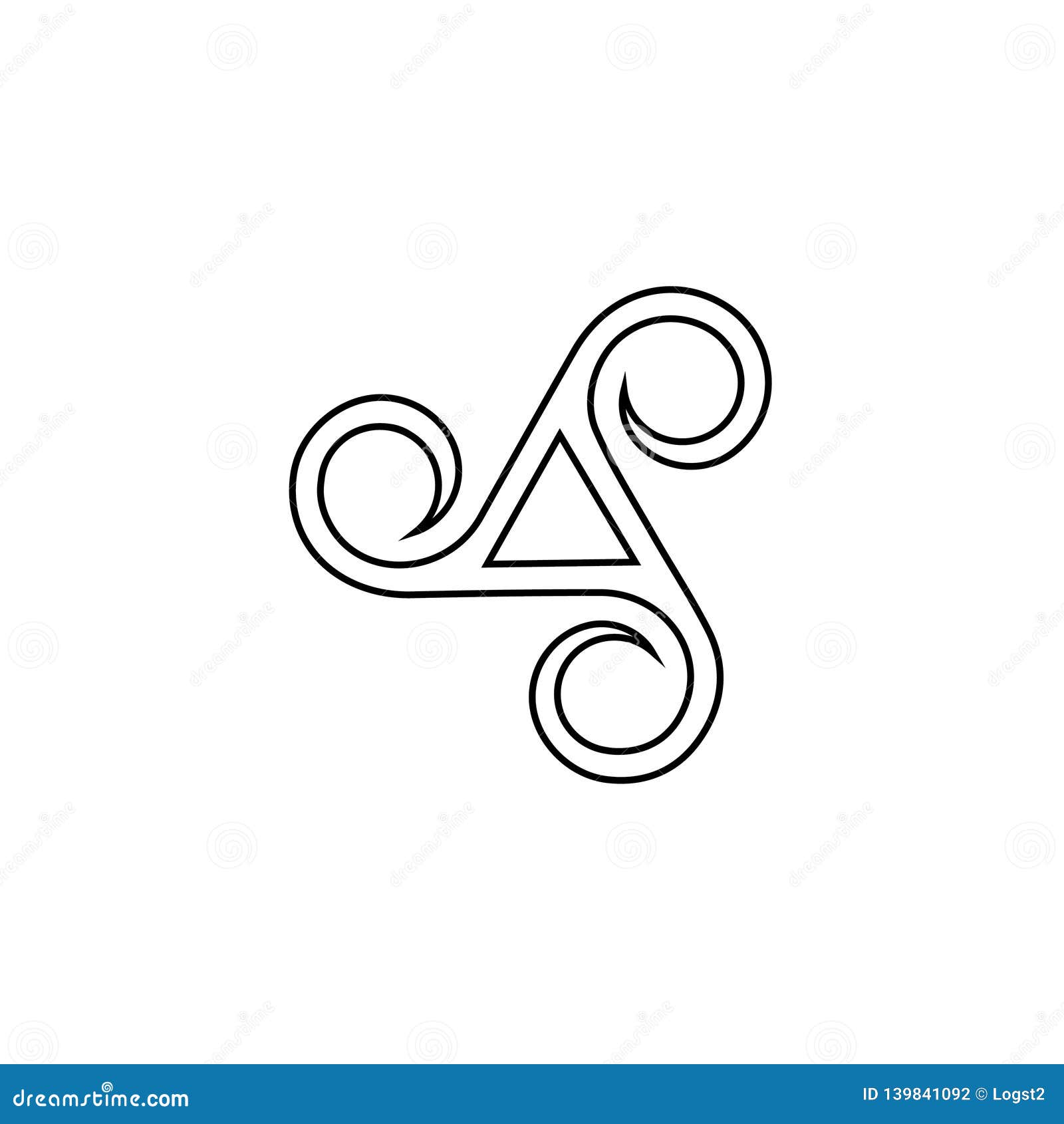Triple Vector Logo. Three Swirl Vector Logo. Infinity Abstract Logo ...