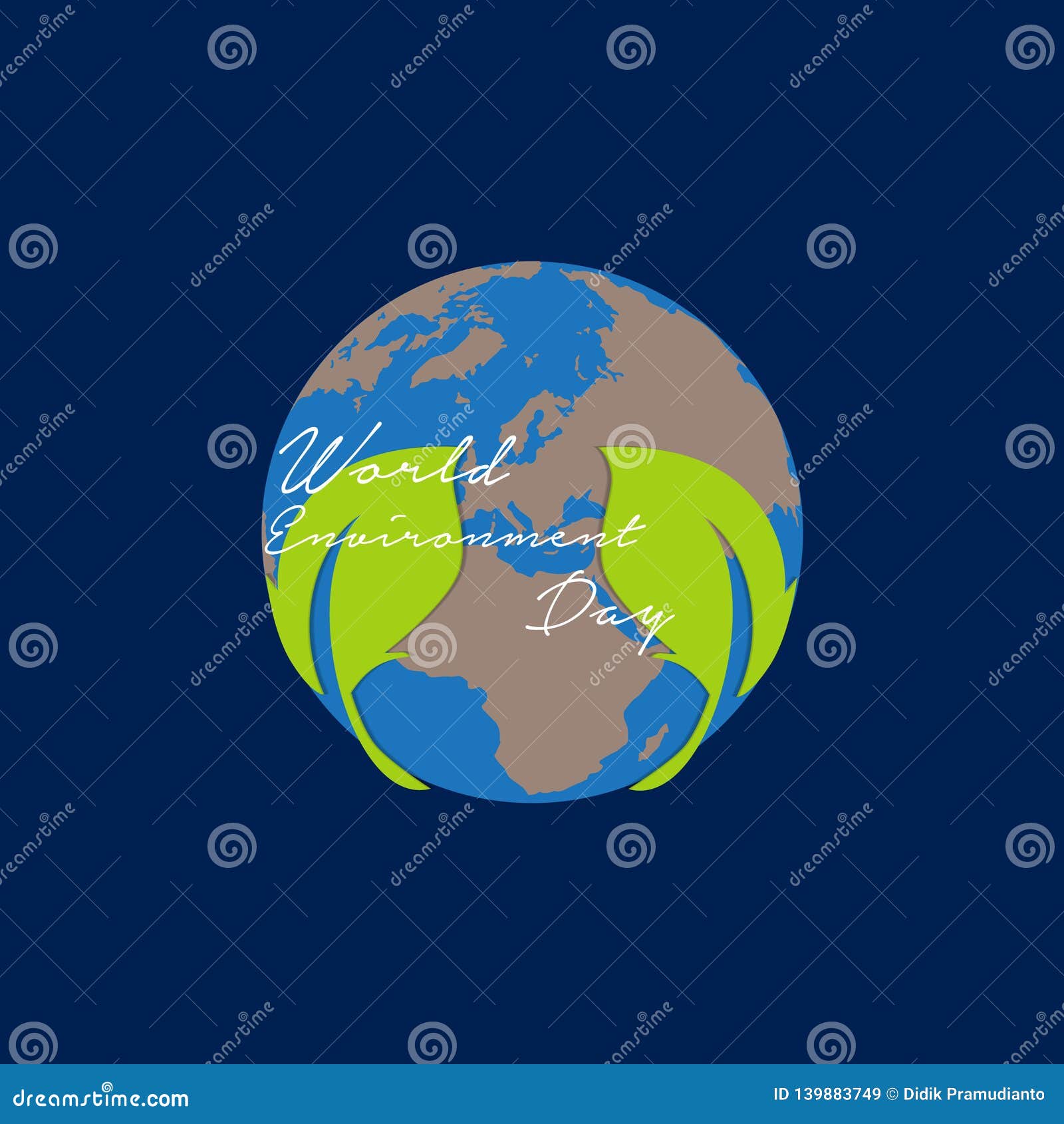 World Environment Day for Green Earth Stock Vector - Illustration of ...