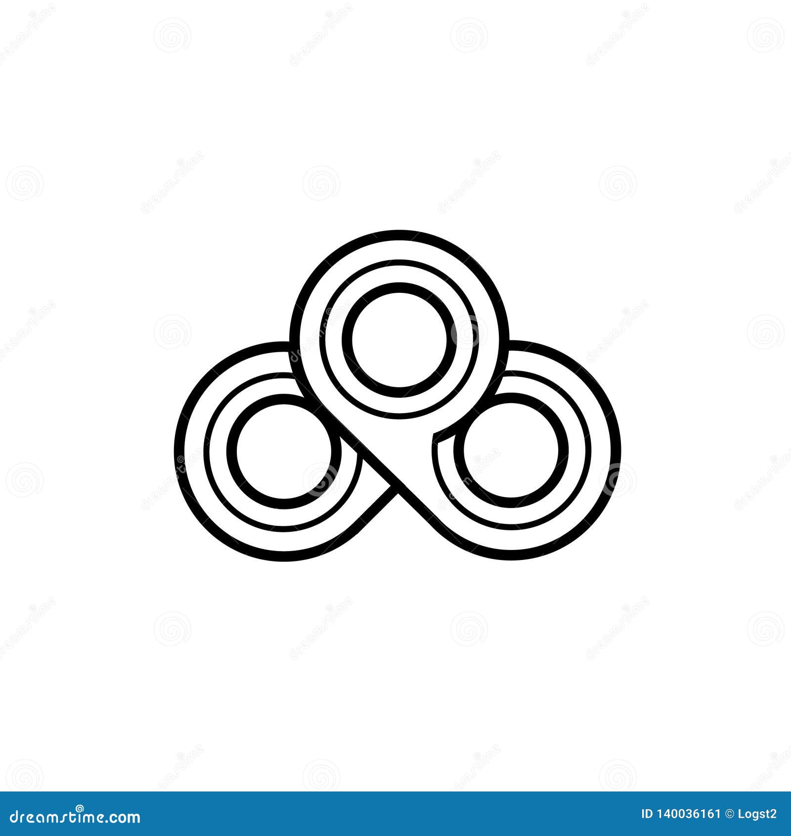 Triple Vector Logo. Three Swirl Vector Logo. Infinity Abstract Logo ...