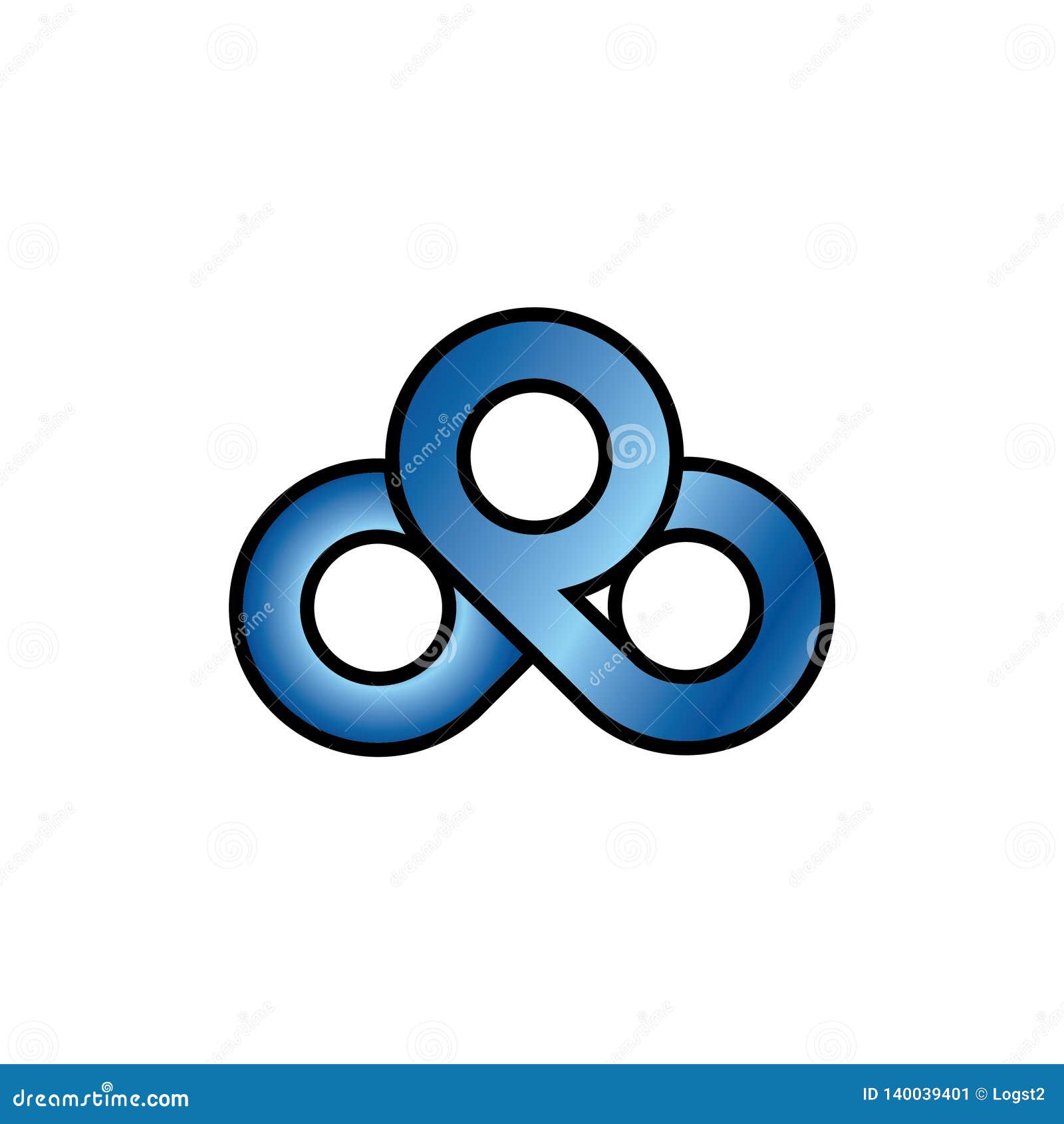 Triple Vector Logo. Three Swirl Vector Logo. Infinity Abstract Logo ...