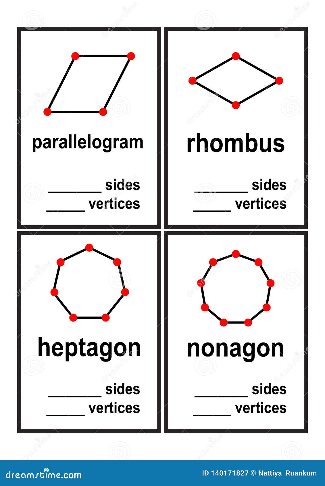 Count Sides And Vertices Shapes Worksheet For Preschool Kids Vector ... Count Sides And Vertices Shapes Worksheet For Preschool Kids Vector ...