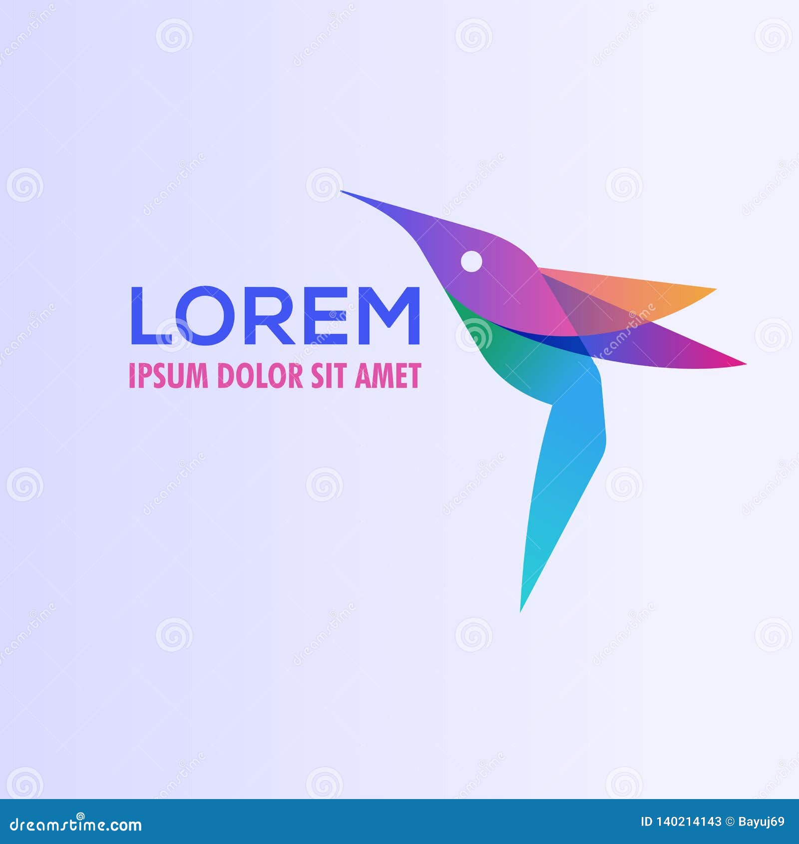 Hummingbird Vector Logo Gradient Images Stock Vector - Illustration of ...