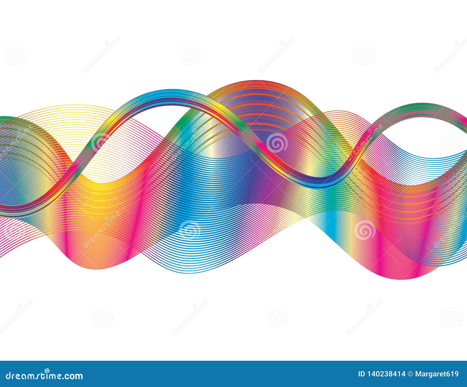 Modern Design with Flowing Wavy Colorful Lines and Shapes Isolated on ...