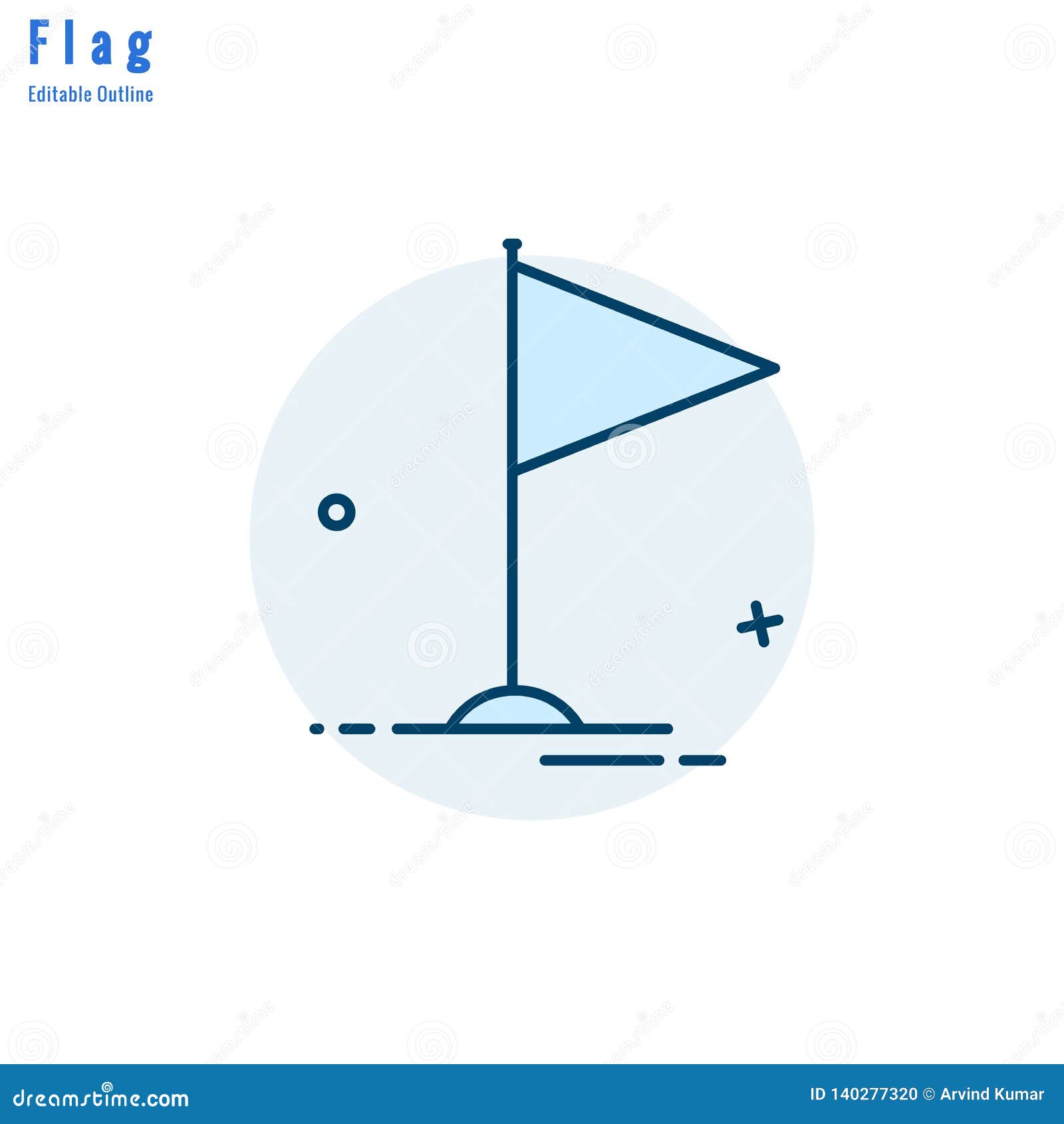 Flag Icon, Competition Flag, Business Milestone, Success, Thin Line ...