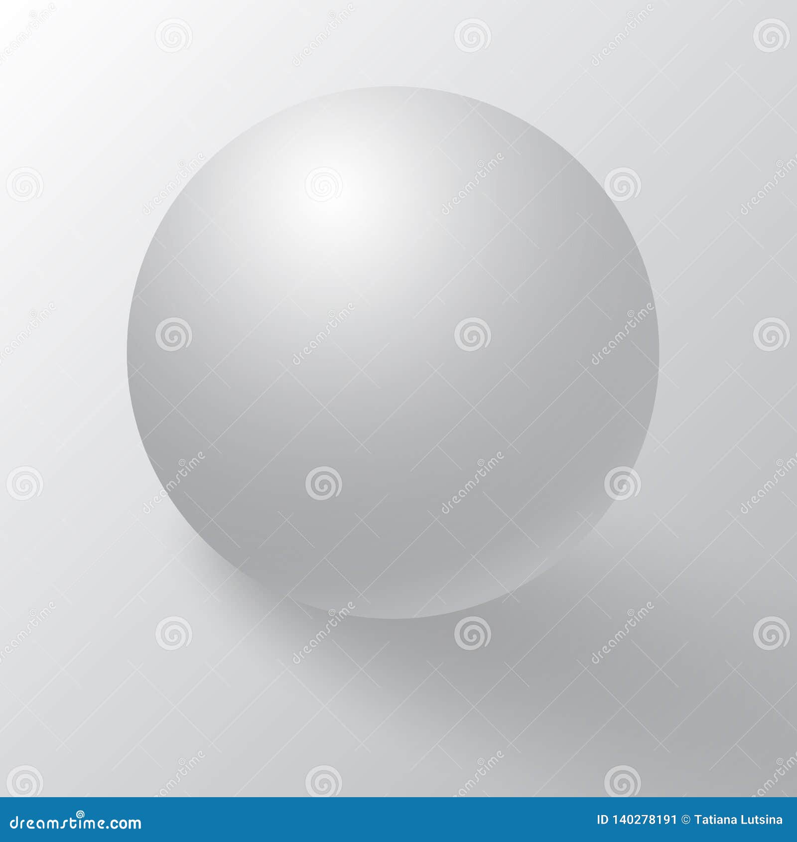 Realistic Detailed 3d Blank of White Round Sphere or 3d Ball. White ...