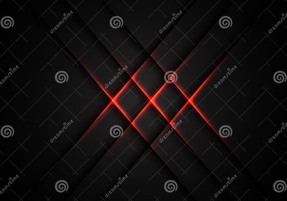 Abstract Red Light Cross Pattern on Grey Design Modern Futuristic ...