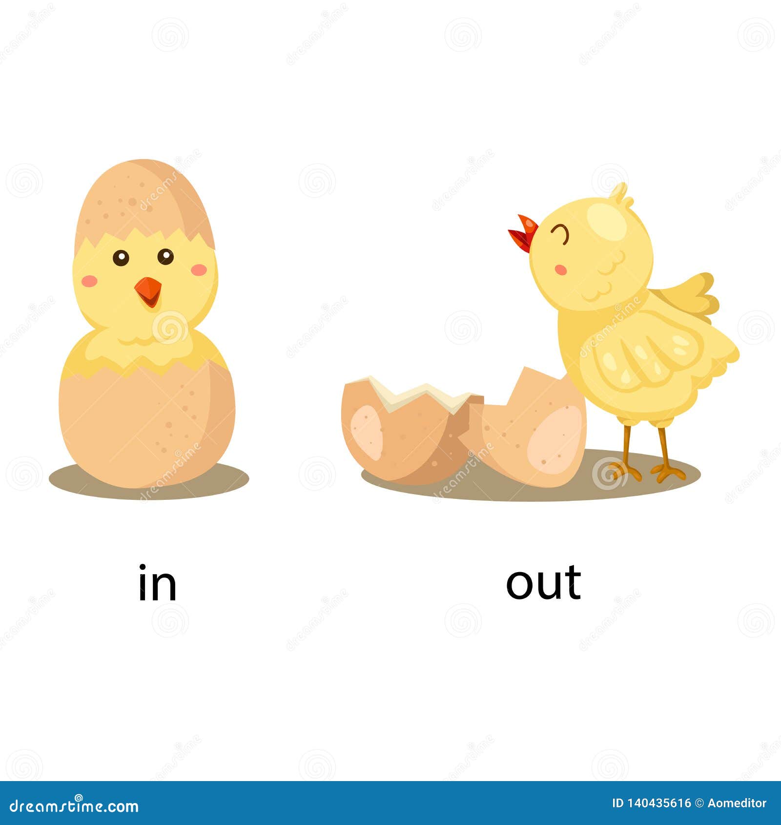 Illustrator of Opposite in and Out Stock Vector - Illustration of ...