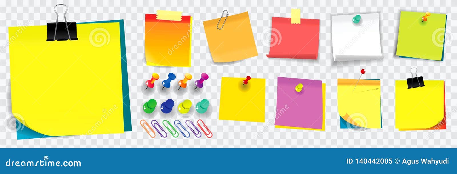 Colorful Sticky Note. Using in School, Work or Office Activity Stock ...