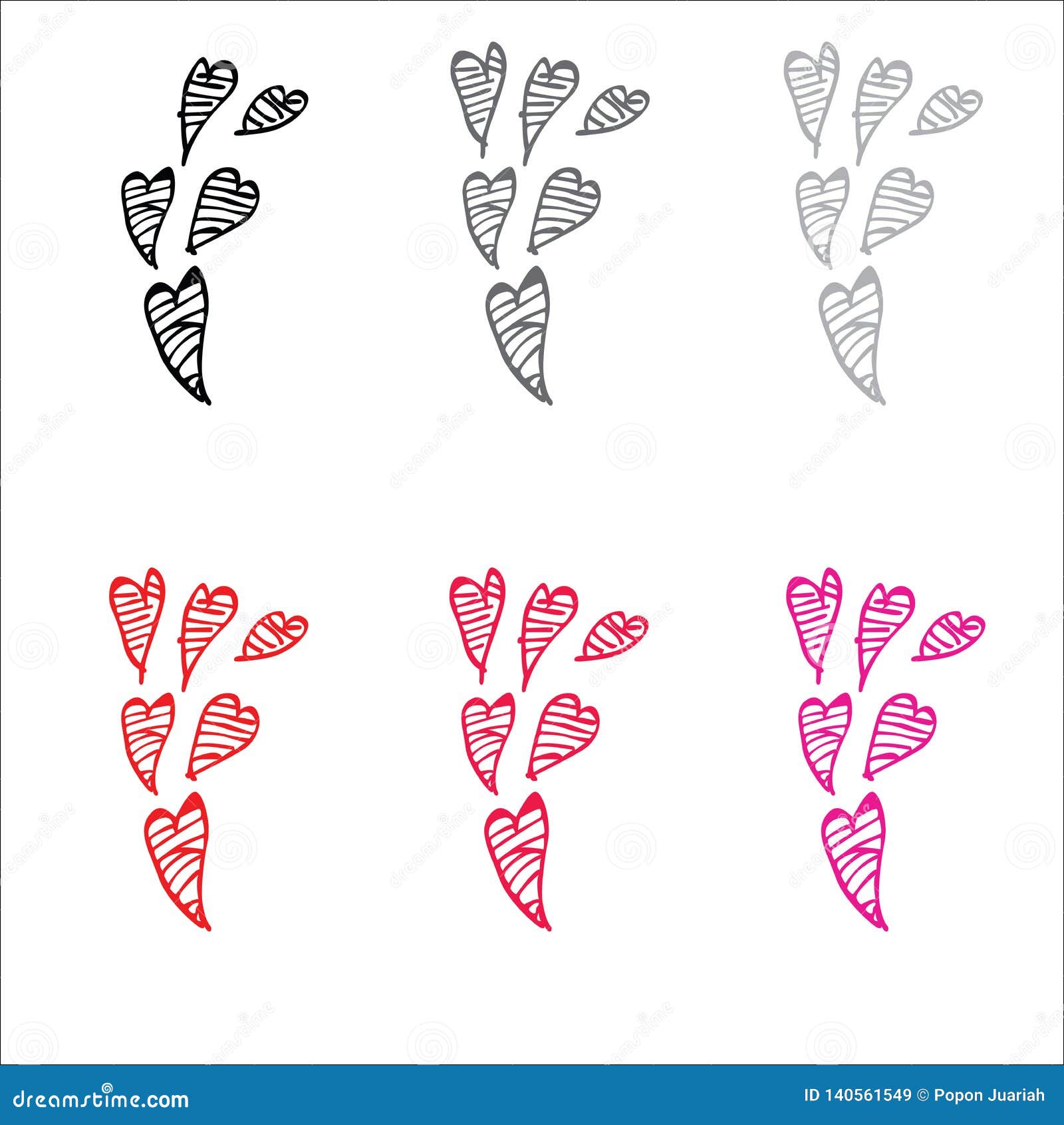 Colorfull Symbol of Love with Shading Stock Vector - Illustration of ...