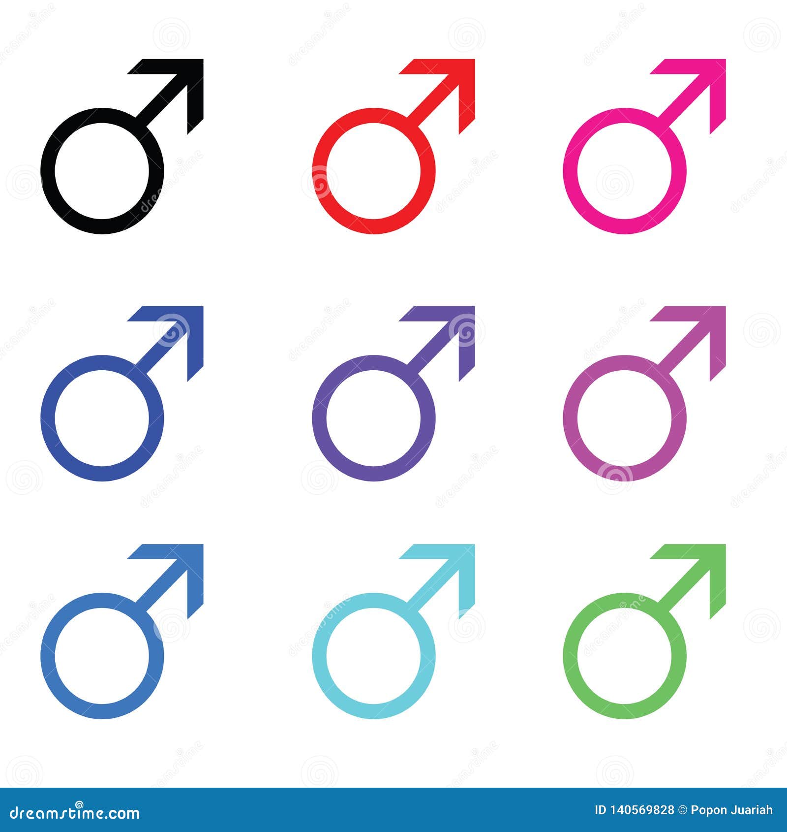 Colorfull Mens Logo Flat Icon Stock Illustration - Illustration of flat ...