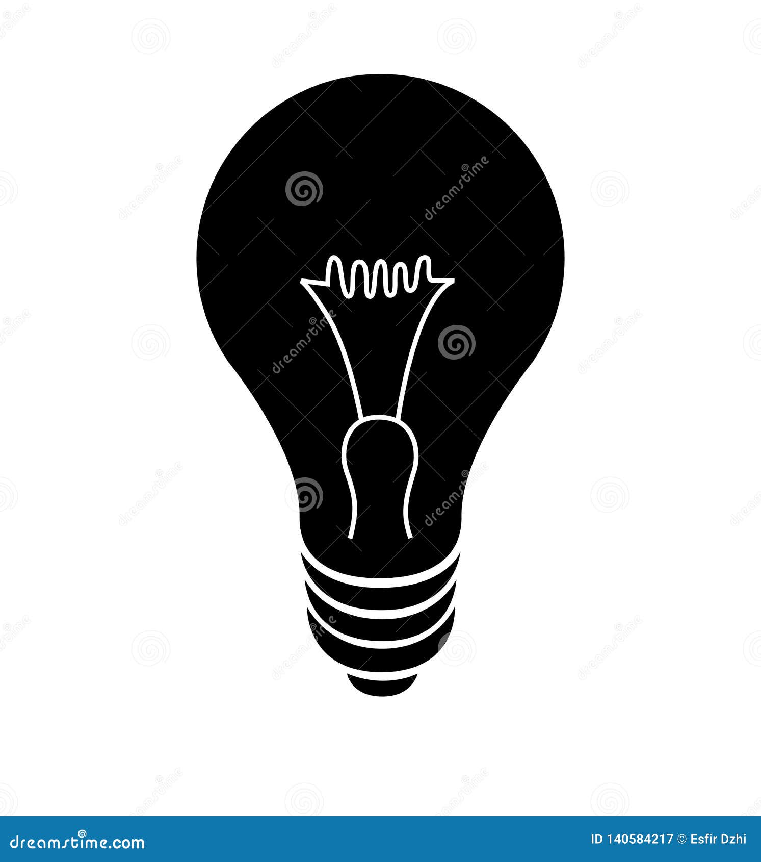 Lamp Black Icon on White Background. Vector Illustration Stock Vector ...