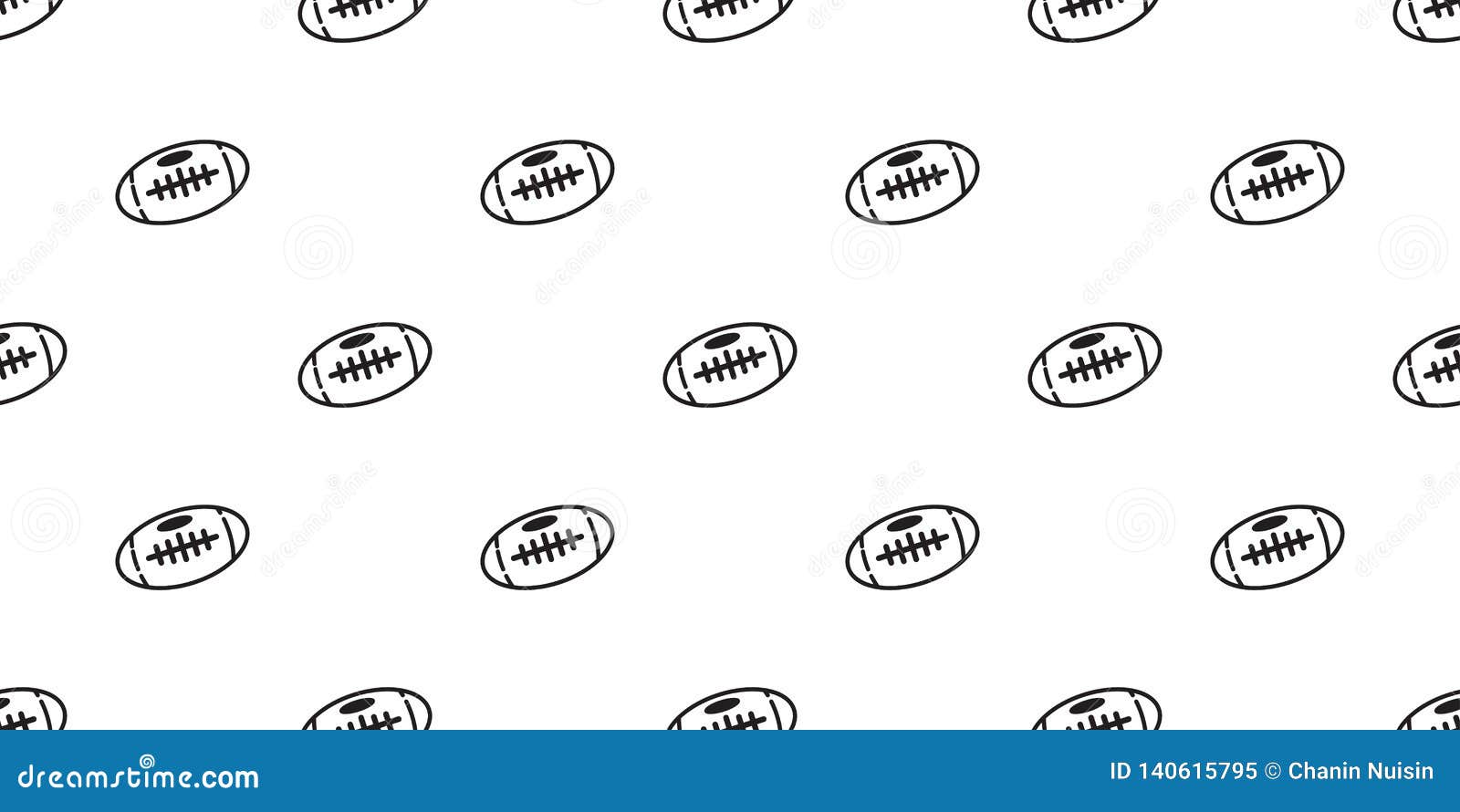 Rugby Football Seamless Pattern Ball Vector Repeat Wallpaper Scarf ...