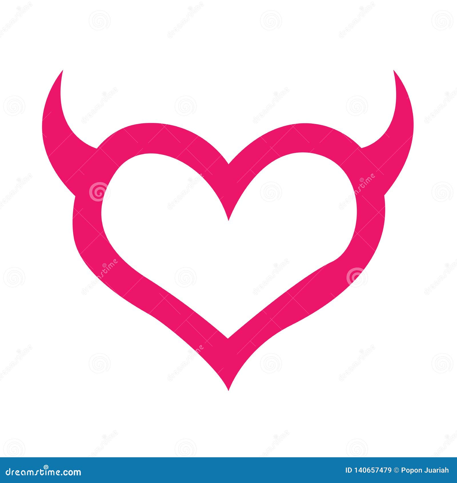 Love Devil Pink Art Clip Art Stock Vector - Illustration of love, pink ...