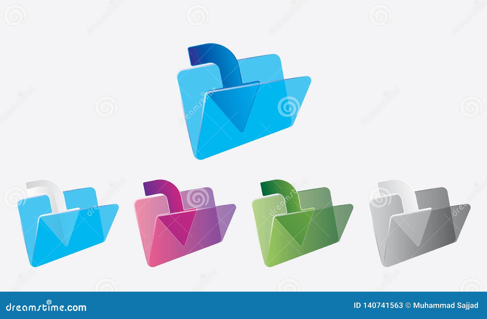 Copy Folder Icon -Vector Computer Download Folder Logo Stock Vector ...