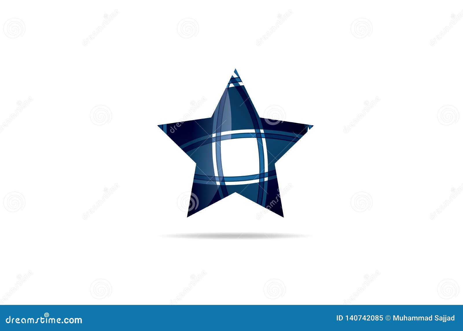 Abstract Blue Star Logo Icon, Logo Template Logotype Stock Vector ...