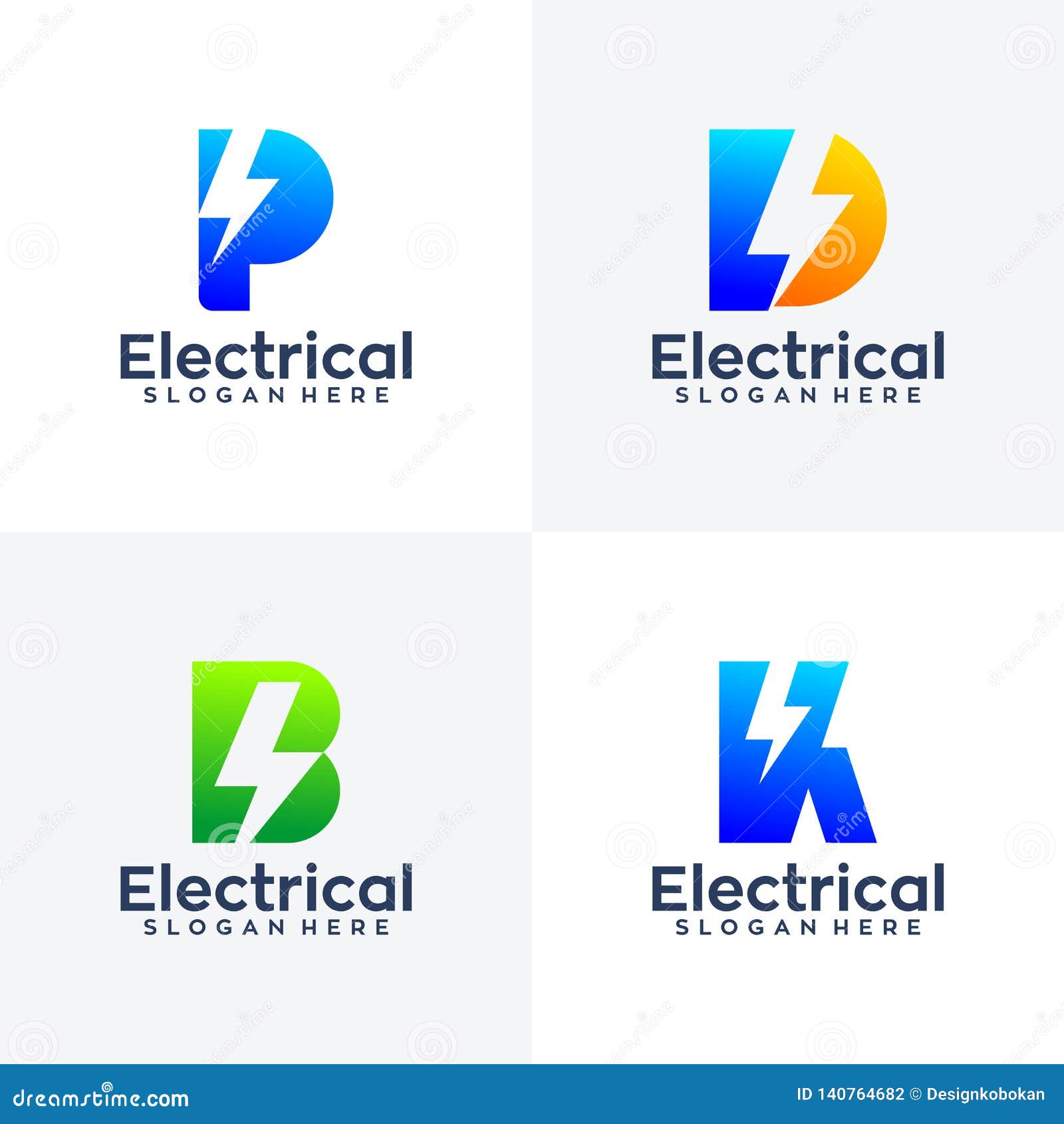 Letter CF Electric Logo Design Concept. Cartoon Vector | CartoonDealer ...