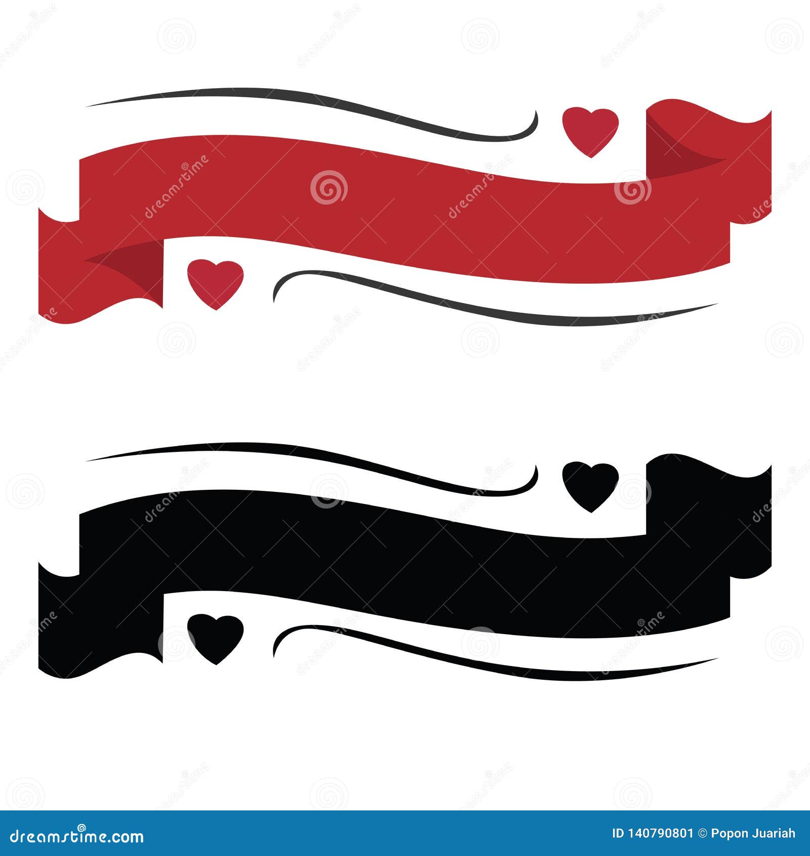 Red and White Vintage Banner Stock Illustration - Illustration of geek ...