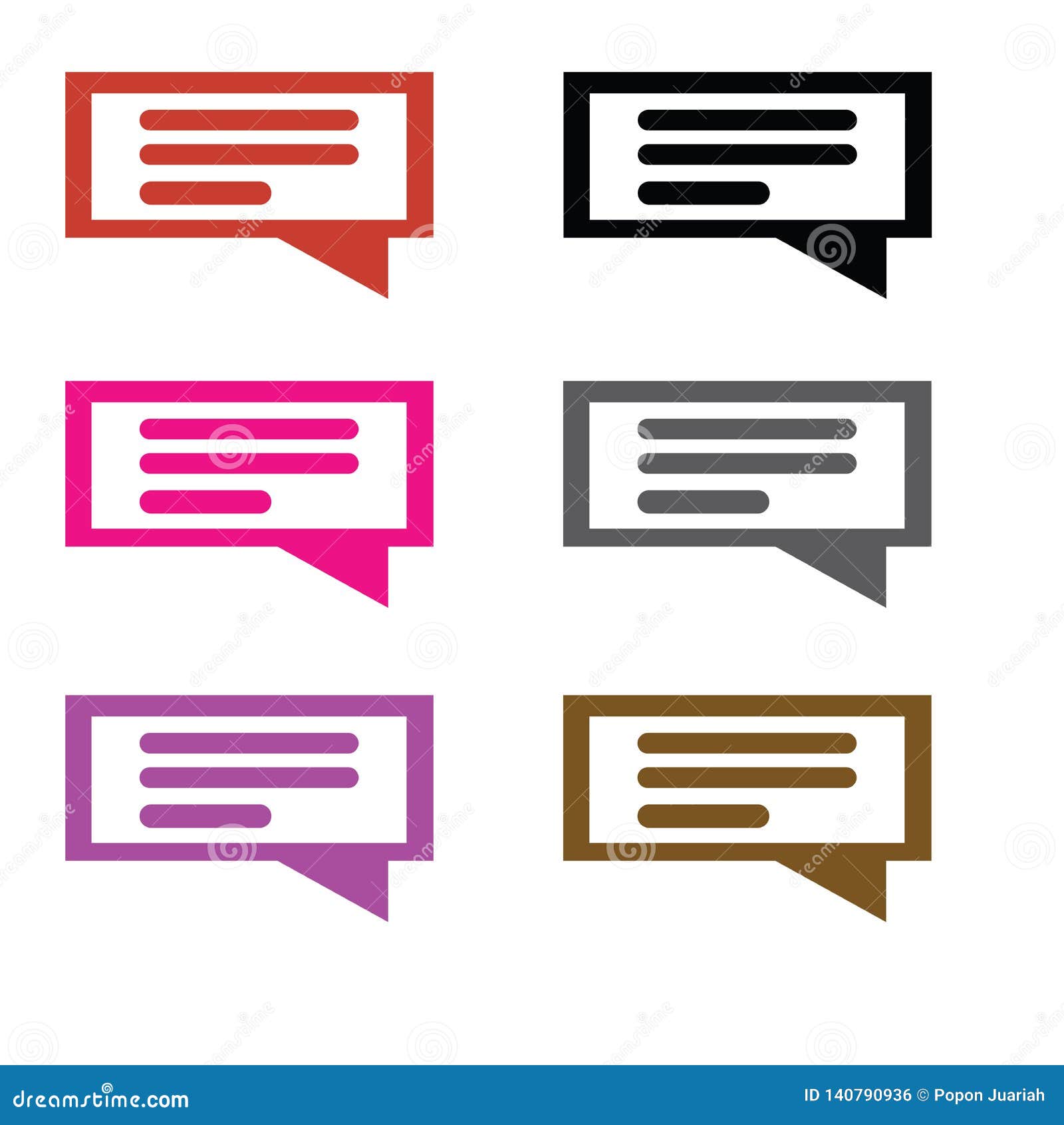 Chat Rectangle Icon Vector Art Stock Vector - Illustration of geek ...