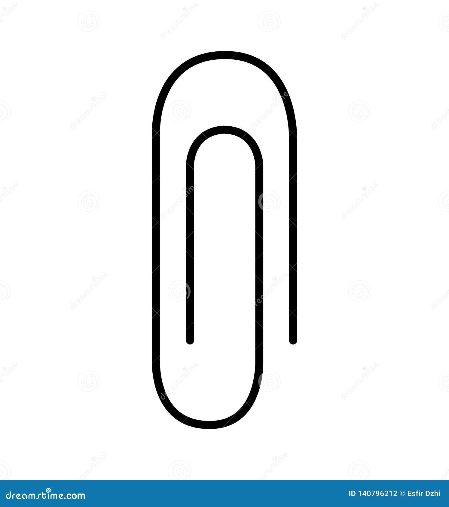 Paper Clip Symbol Icon Vector Illustration Isolated Stock Vector ...
