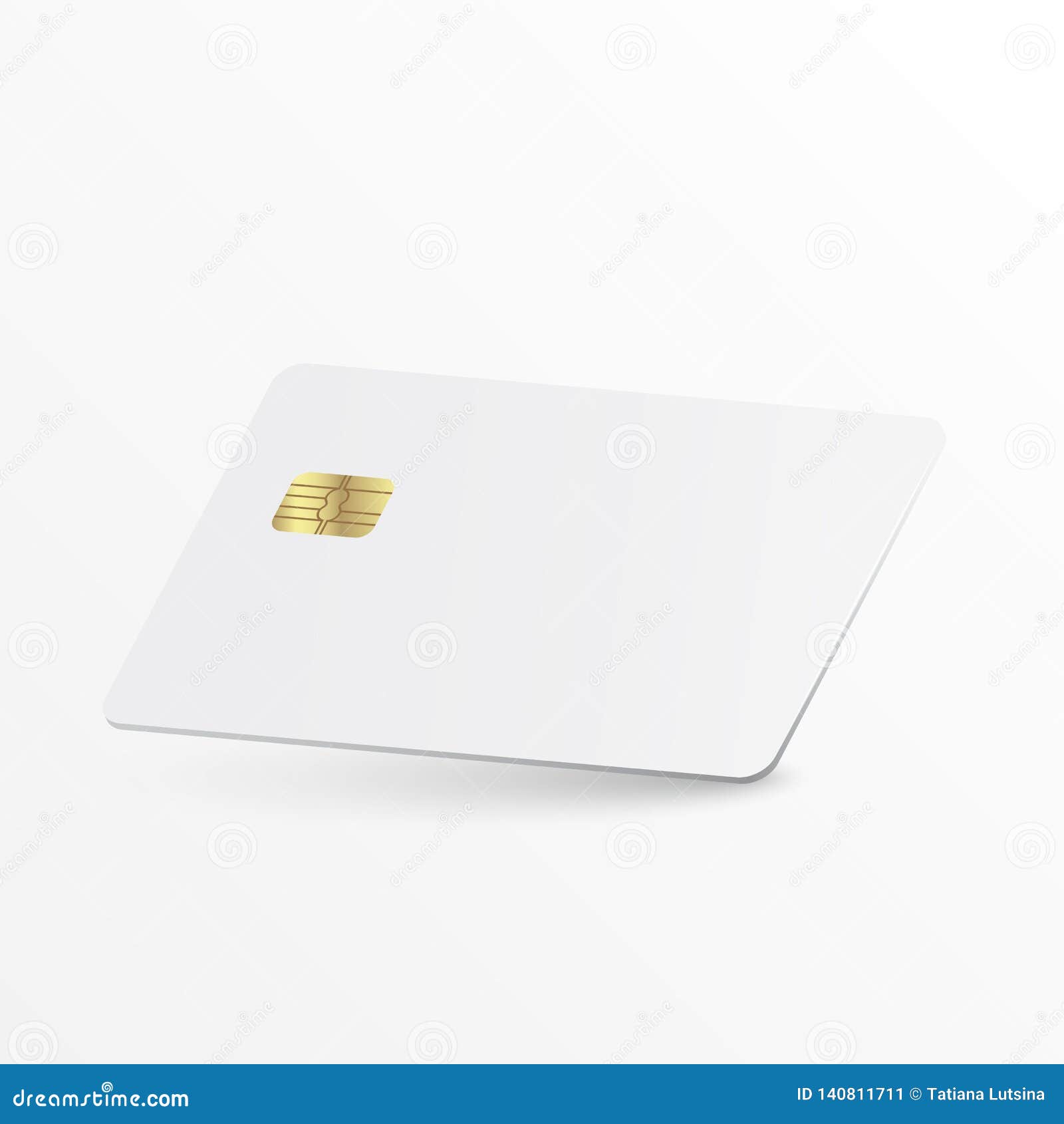 Realistic White Credit Card. Template White Credit Card for Your Design ...